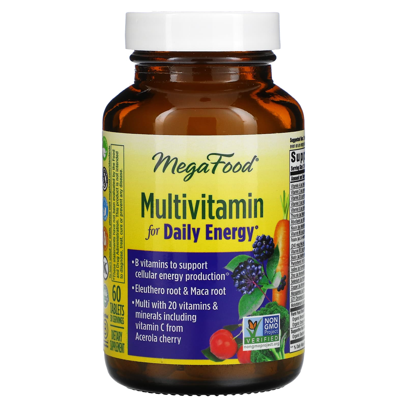 Megafood, Multivitamin For Daily Energy, 60 Tablets | HiLife Vitamins