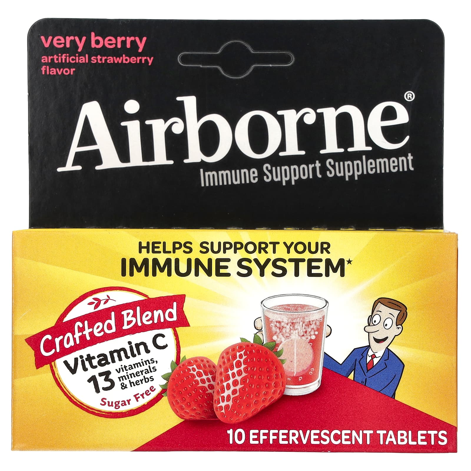 Airborne, Airborne Effervescent Very Berry, 10 Tablets | HiLife Vitamins
