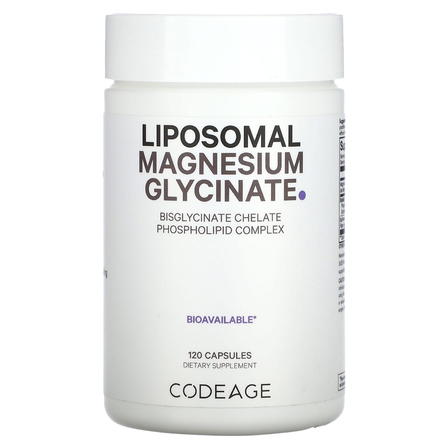 Codeage, Liposomal Magnesium Glycinate, 120 Capsules | HiLife Vitamins