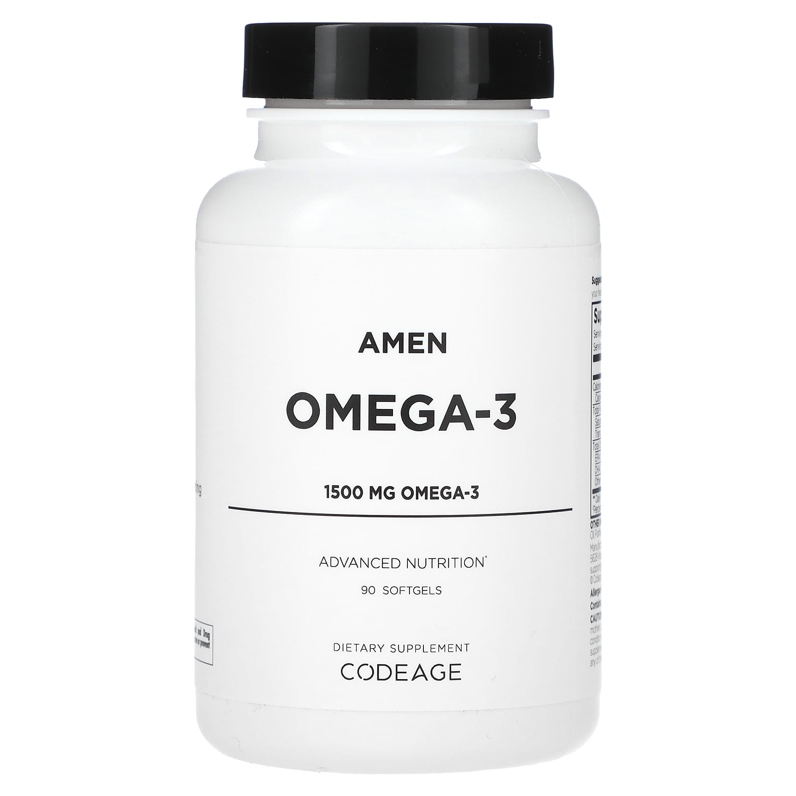 Codeage, Amen, Omega-3, 1,500 mg, 90 Softgels | HiLife Vitamins