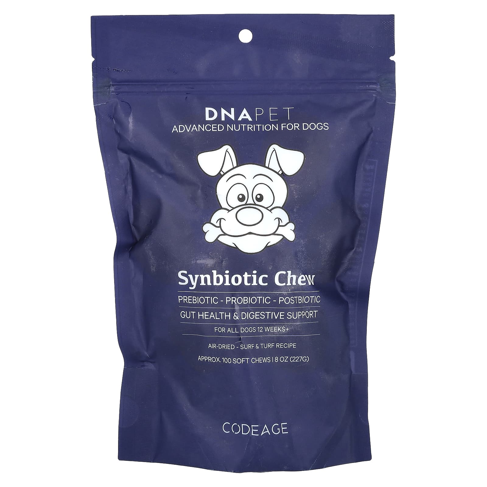 Codeage, DNA Pet, Synbiotic Chew, For Dogs, 100 Soft Chews, 8 oz (227 g ...