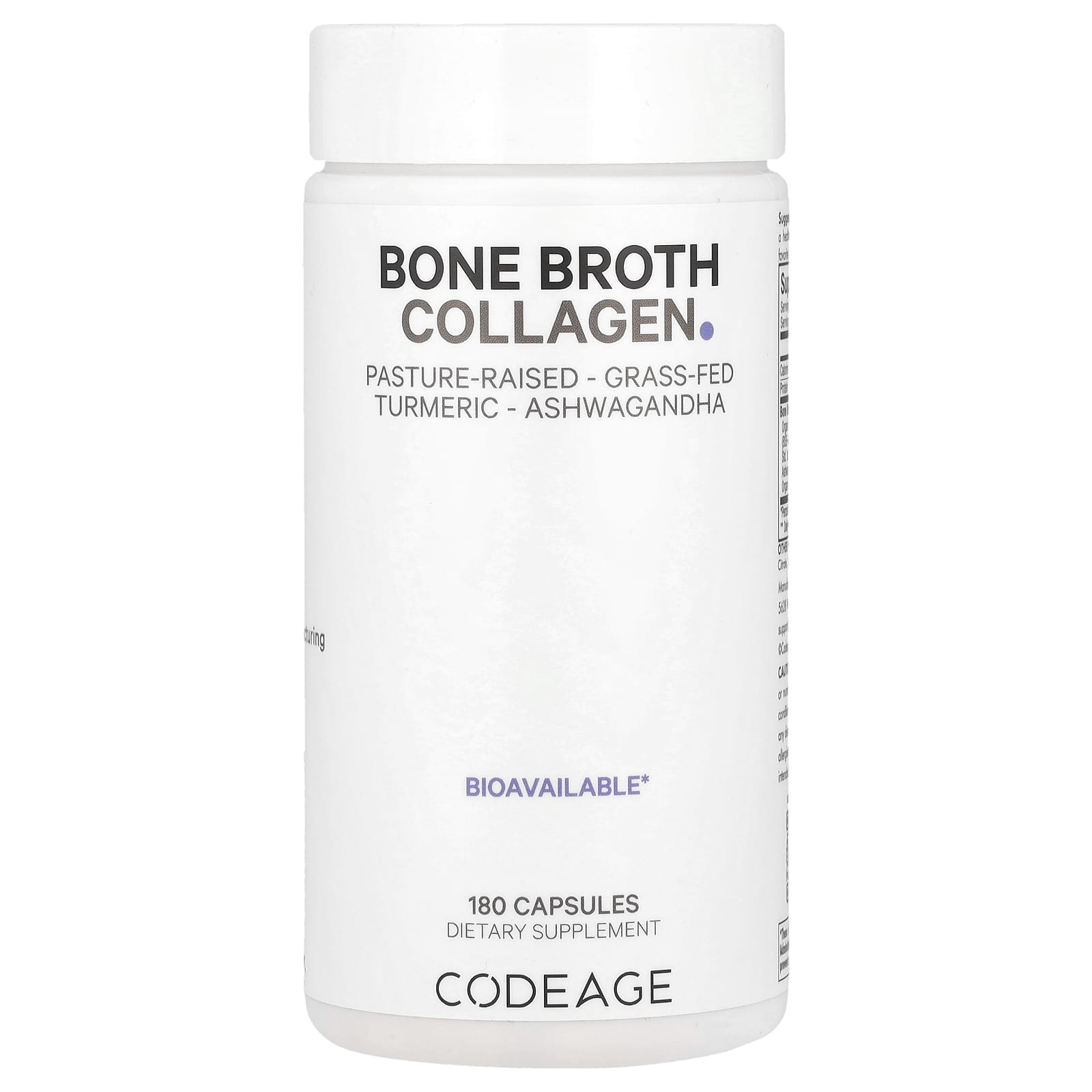 Codeage, Multi Collagen Bone Broth, 180 capsules | HiLife Vitamins