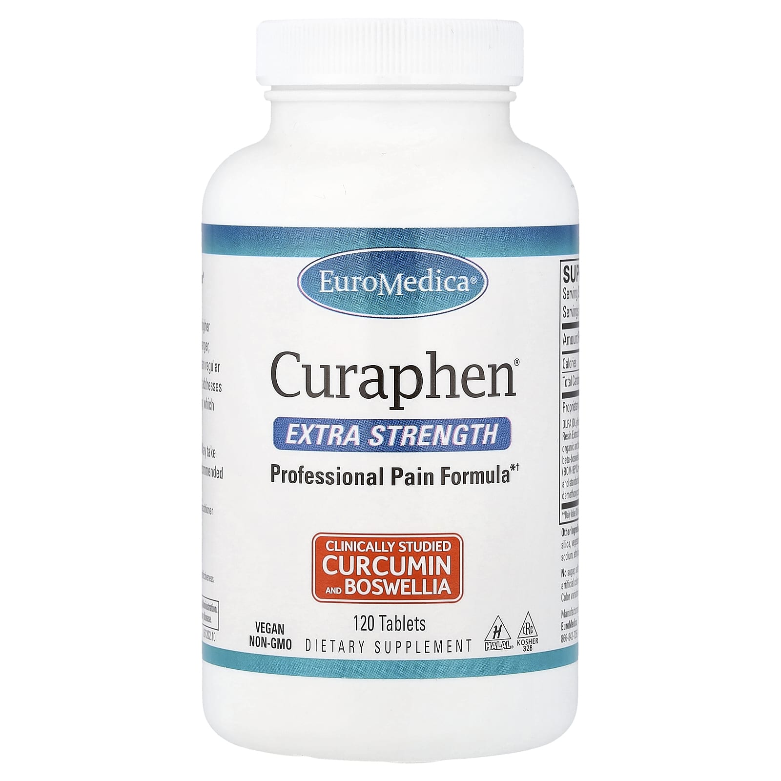 EuroMedica, Curaphen®, Extra Strength, 120 Tablets - 367703612023 ...