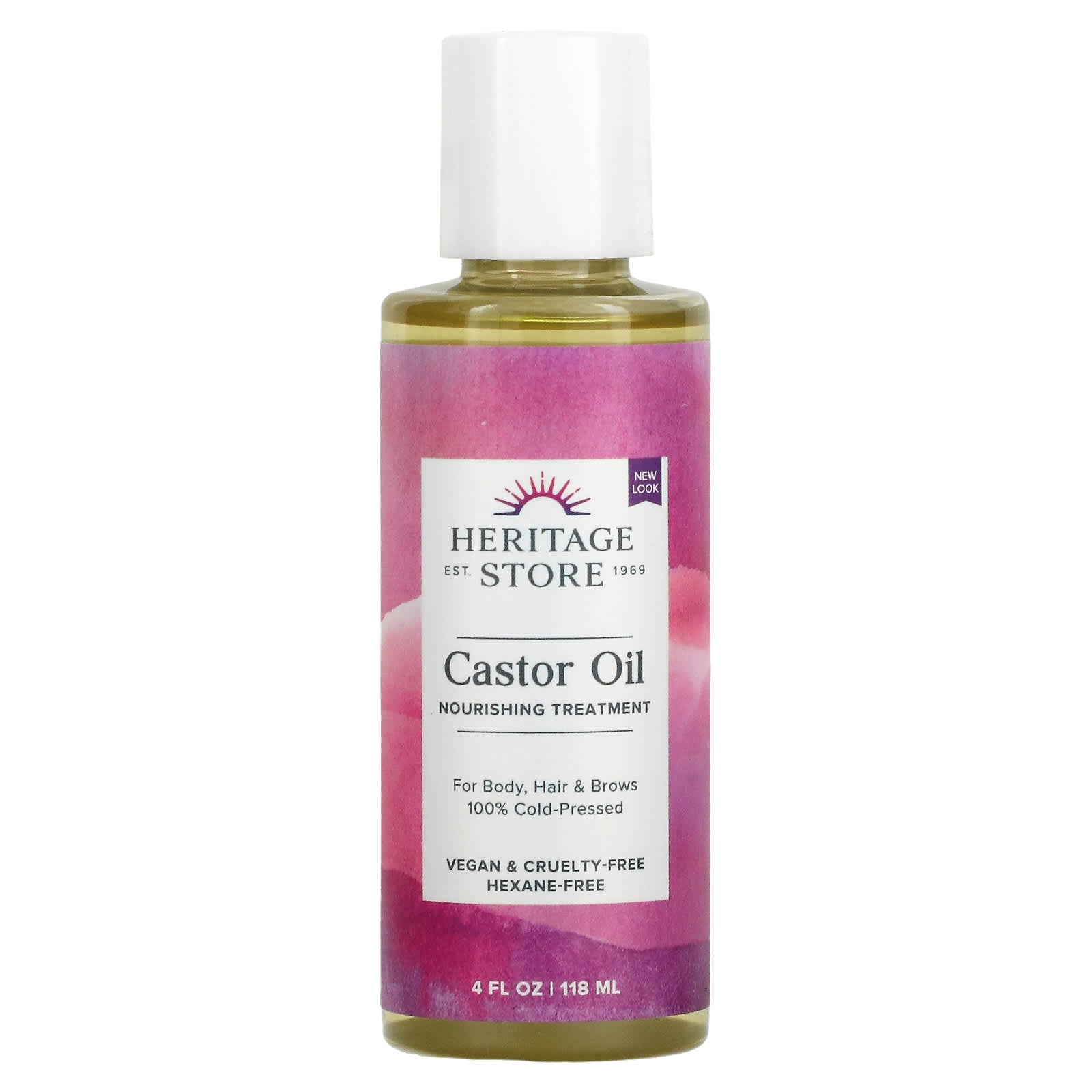 Heritage, Castor Oil Cold Pressed, 4 Oz Oil - 076970221042 | HiLife ...