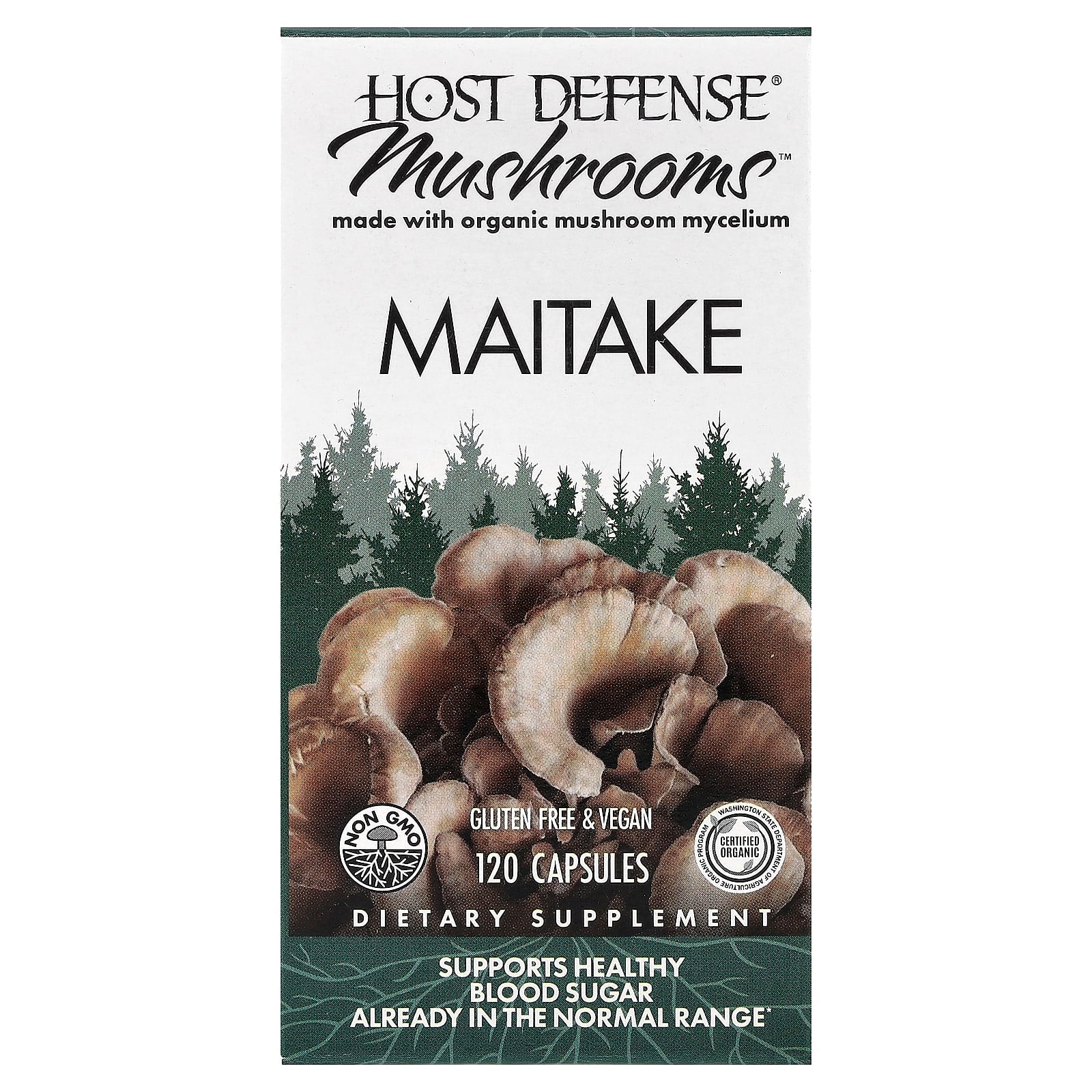 Host Defense, Maitake, 120 Vegetarian Capsules - 633422031538 | HiLife ...