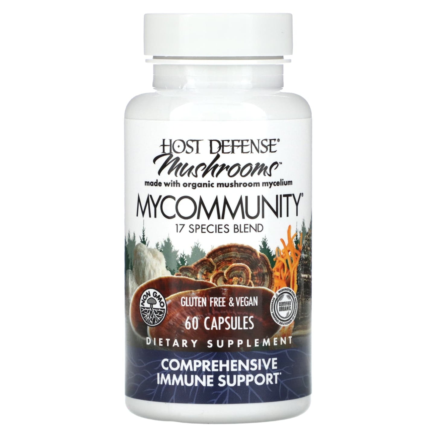 Host Defense, Comprehensive Immune Support, 60 Capsules - 633422038124 ...