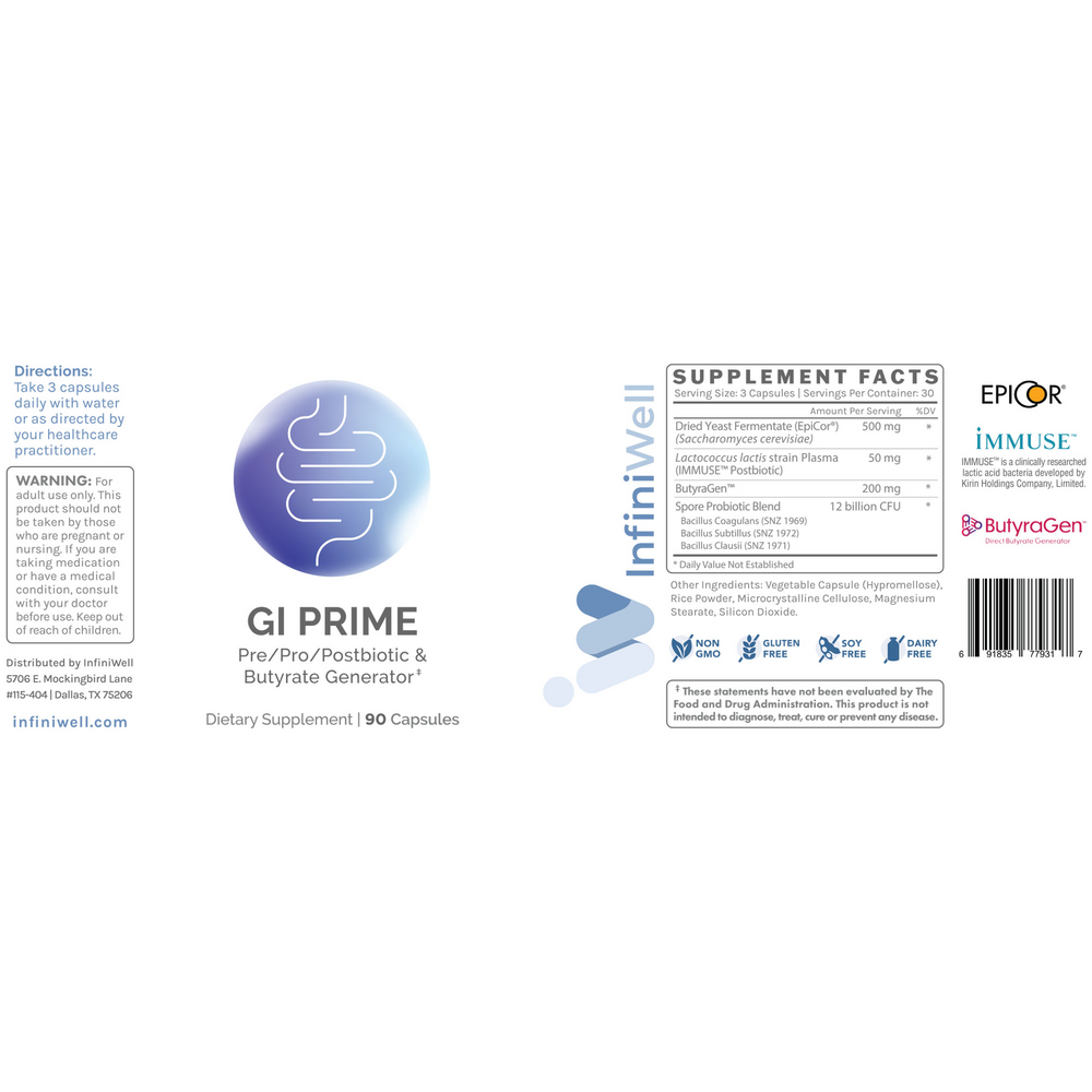 InfiniWell, GI Prime, 90 capsules | HiLife Vitamins