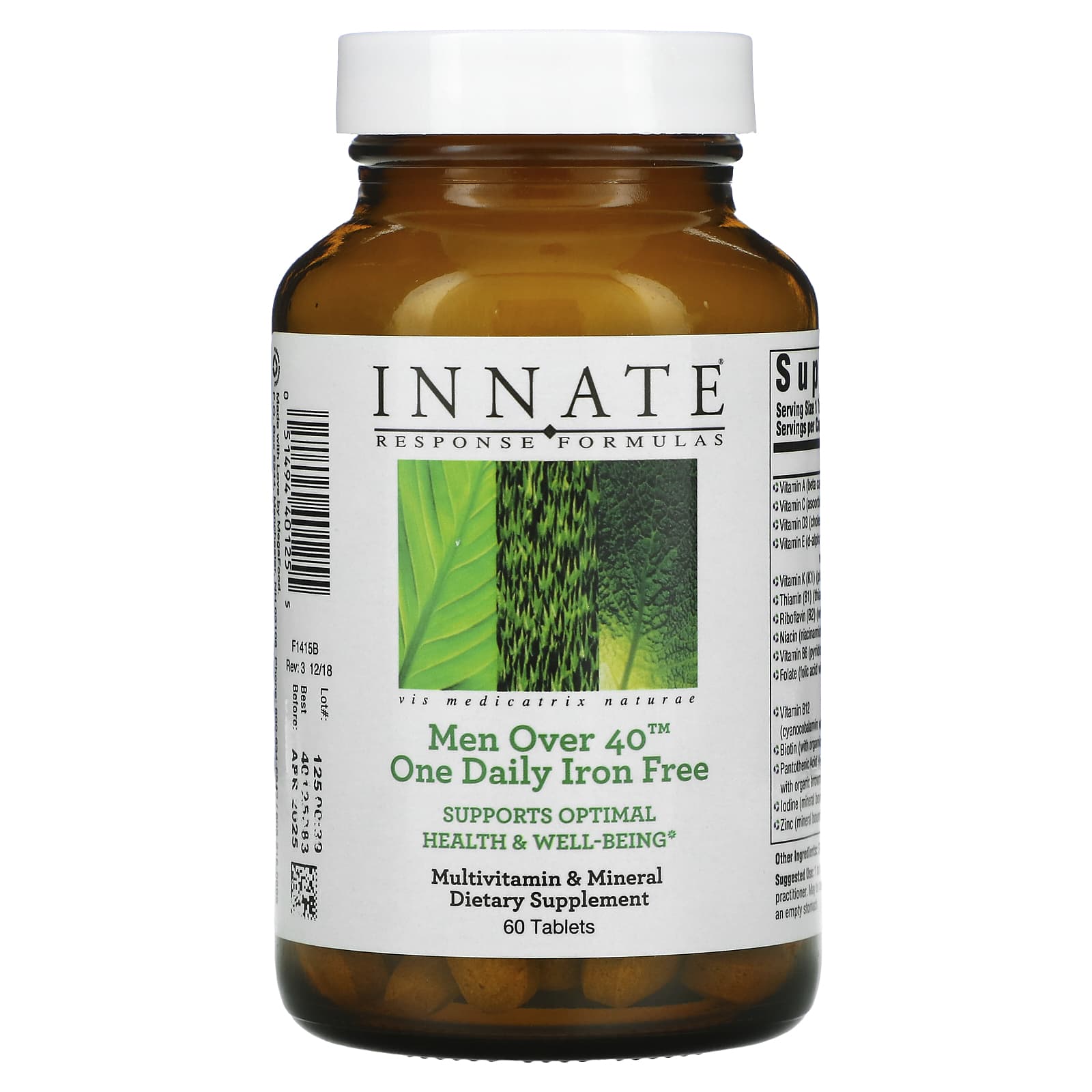 Innate Response Formulas, Men Over 40 One Daily, Iron Free, 60 Tablets ...