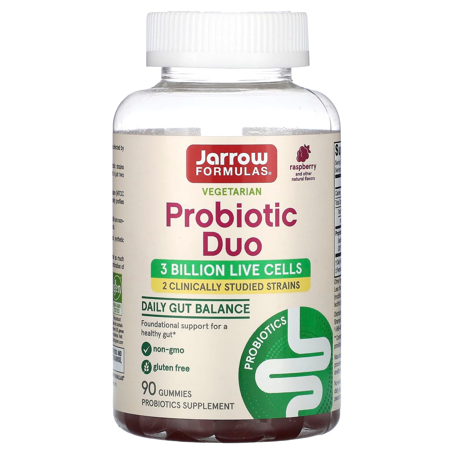 Jarrow Formulas, Probiotic Duo, Raspberry, 3 Billion, 90 Gummies ...