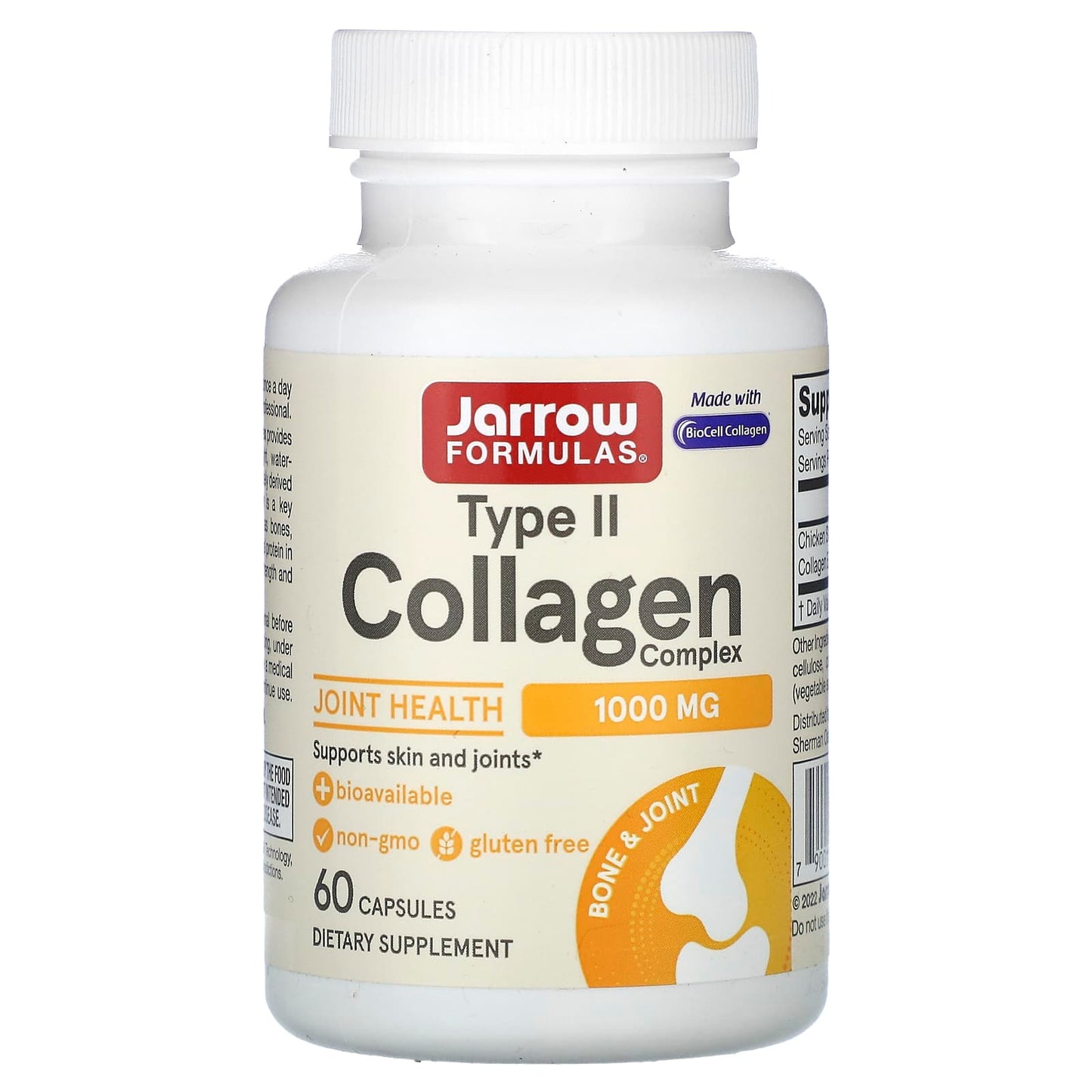 Jarrow Formulas, Type II Bioavailable Collagen Complex, 60 Capsules ...
