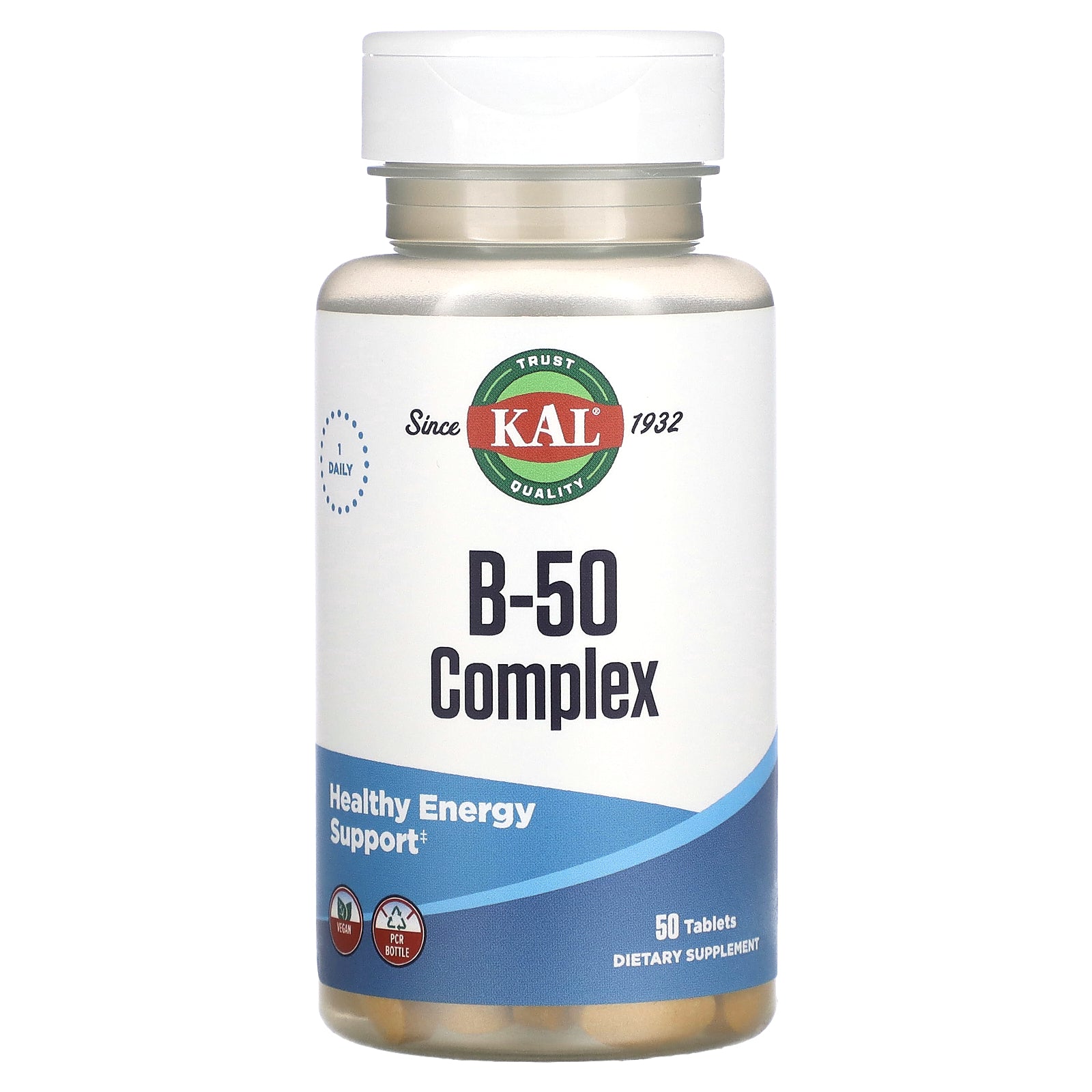 Kal, B-50 Complex, 50 Tablets | HiLife Vitamins