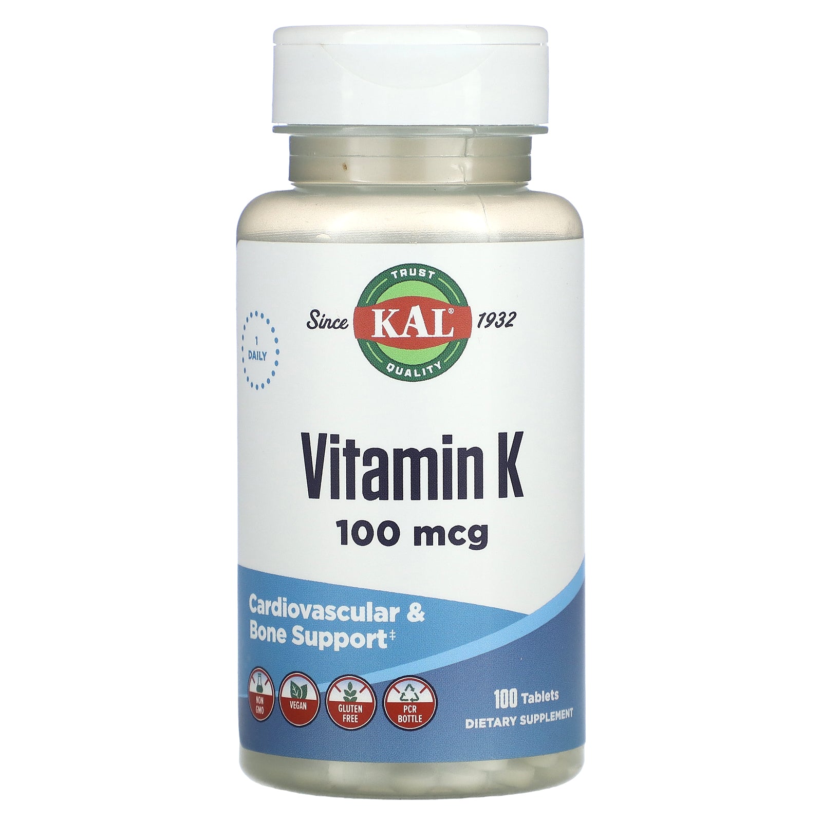 Kal, Vitamin K, 100 mcg, 100 Tablets - 021245745211 | HiLife Vitamins