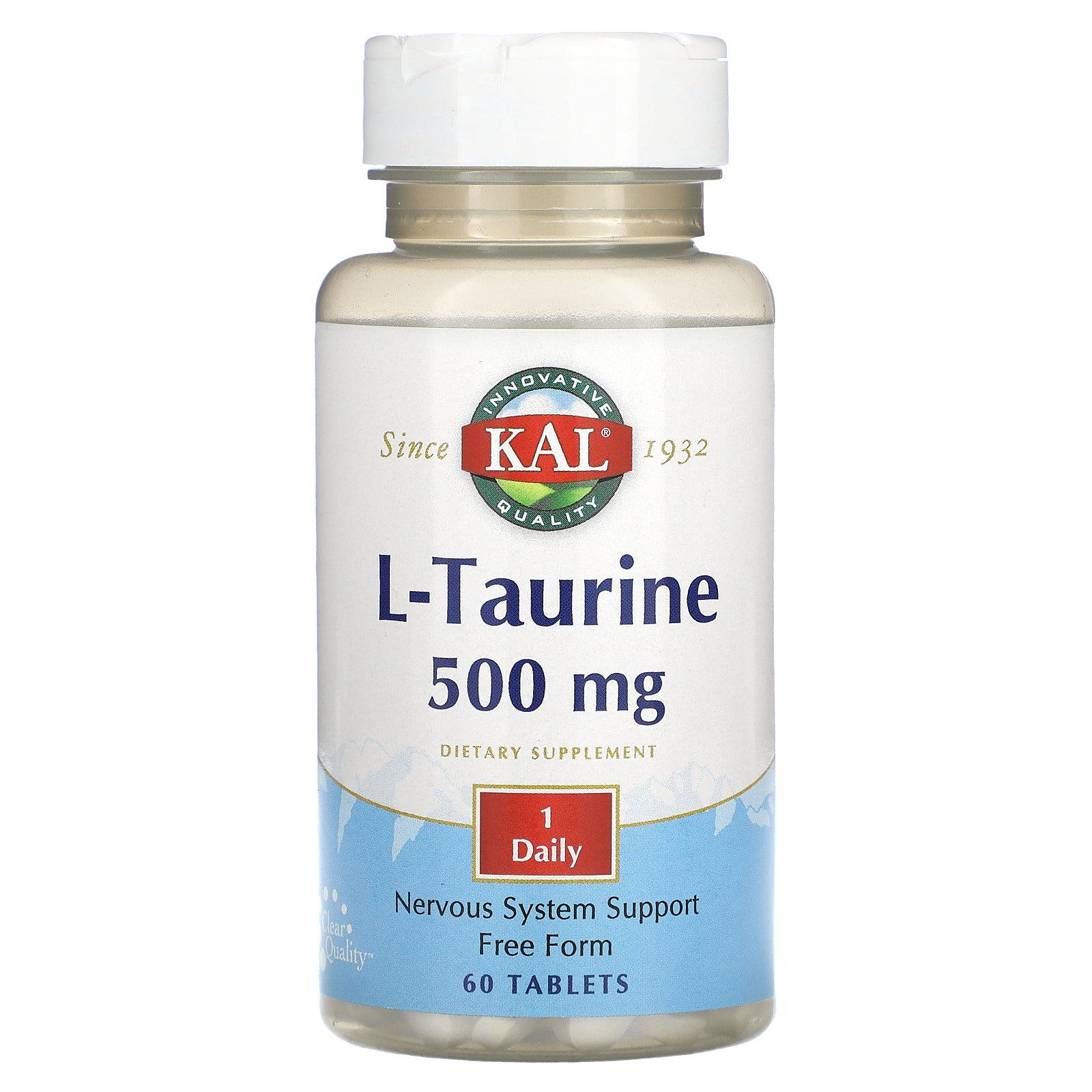 Kal, L-Taurine , 500 mg, 60 Tablets - 021245794592 | HiLife Vitamins