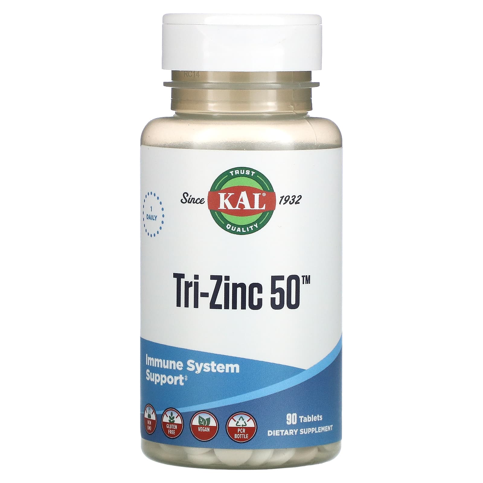 Kal, Tri-Zinc 50 50mg, 90 Tablets - 021245955092 | HiLife Vitamins