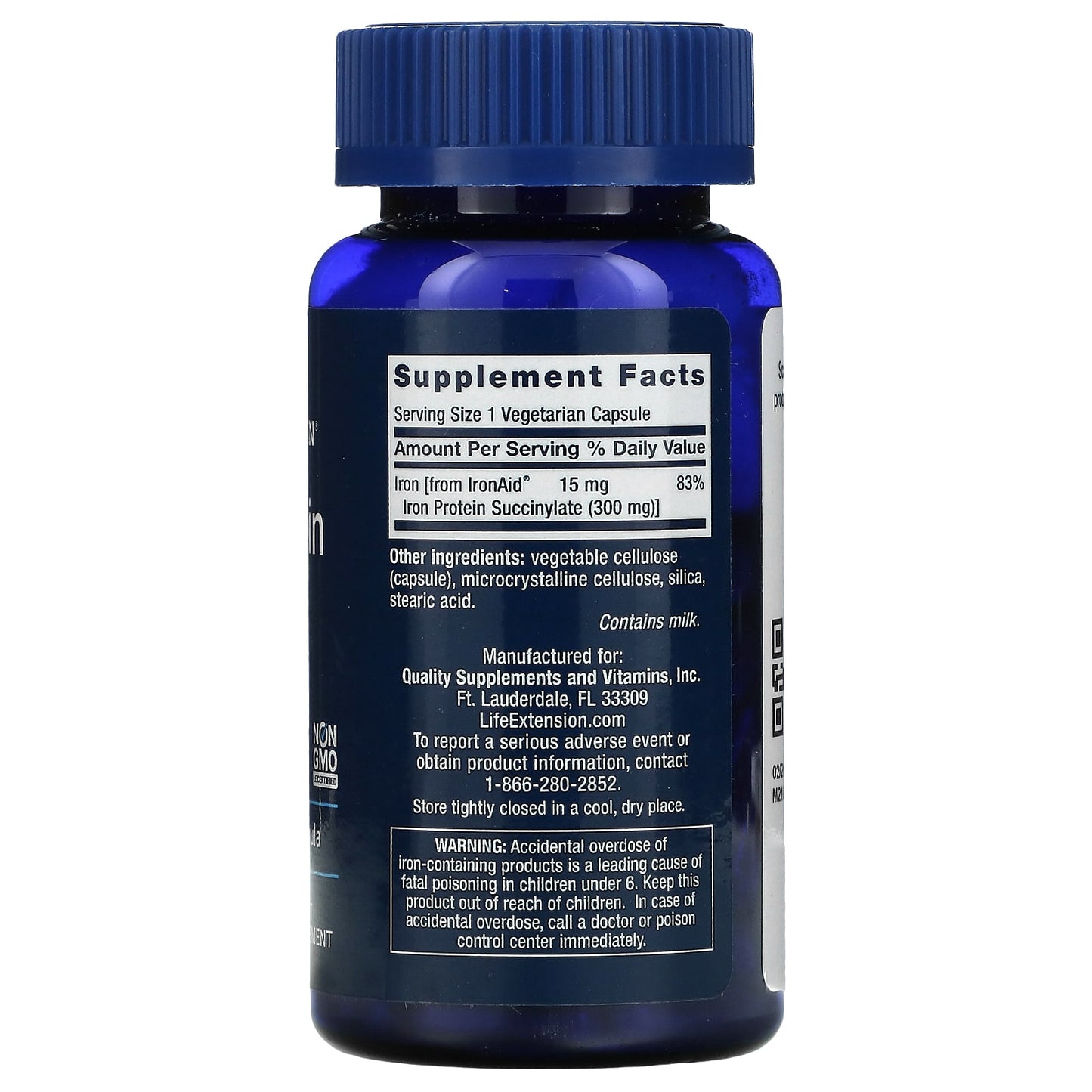 Life Extension, Iron Protein Plus, 300 mg, 100 Capsules | HiLife Vitamins