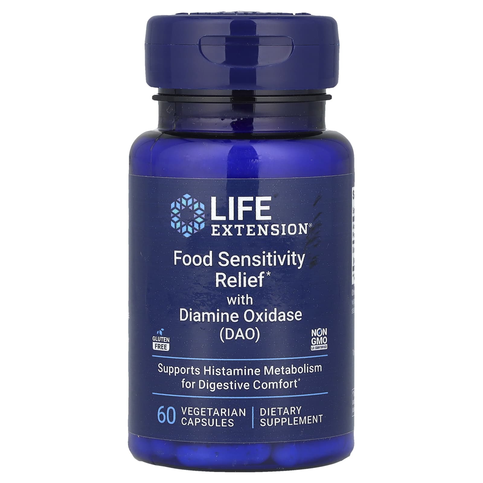 Life Extension, Food Sensitivity Relief with Diamine Oxidase (DAO), 4.3 ...
