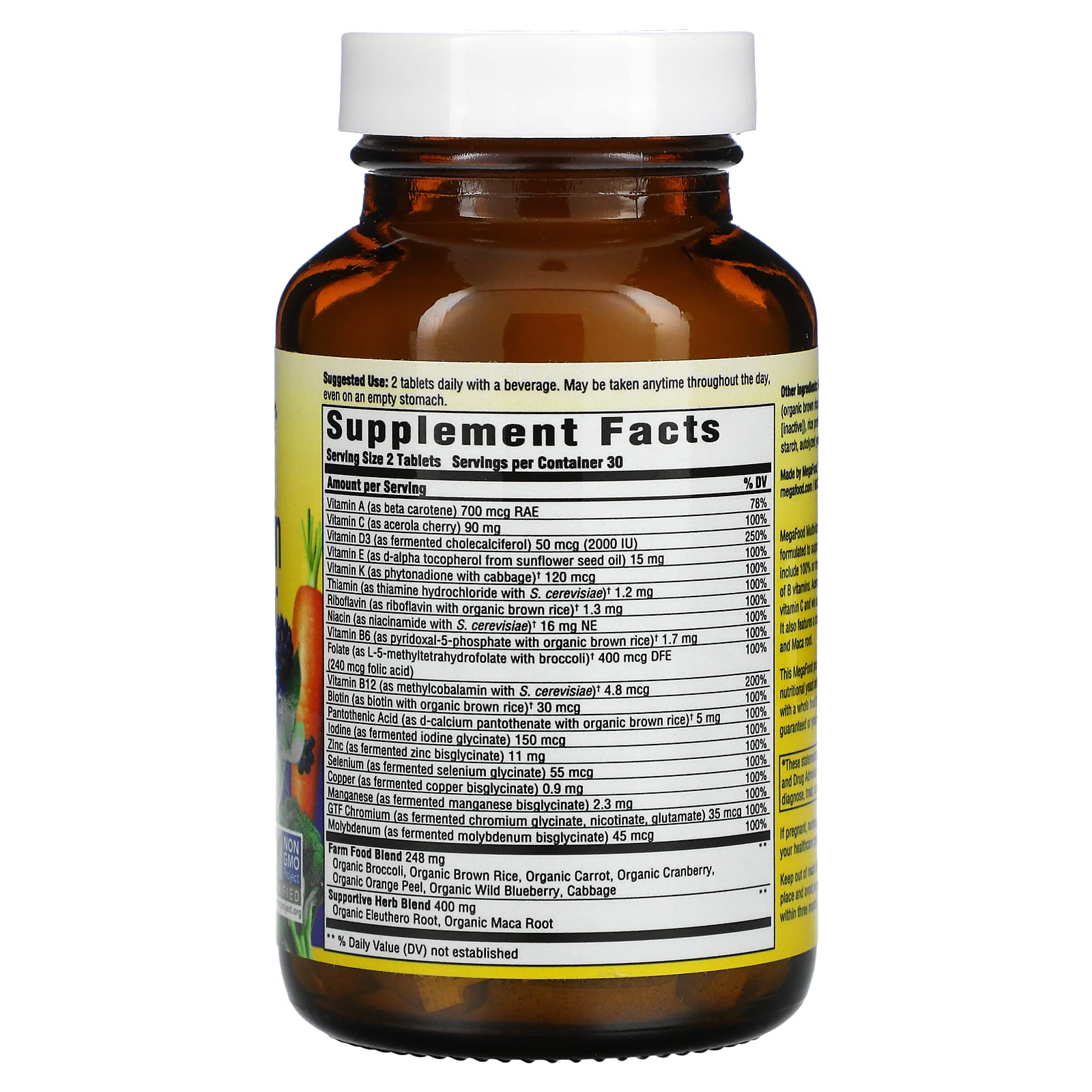 Megafood, Multivitamin For Daily Energy, 60 Tablets - 051494104637 ...