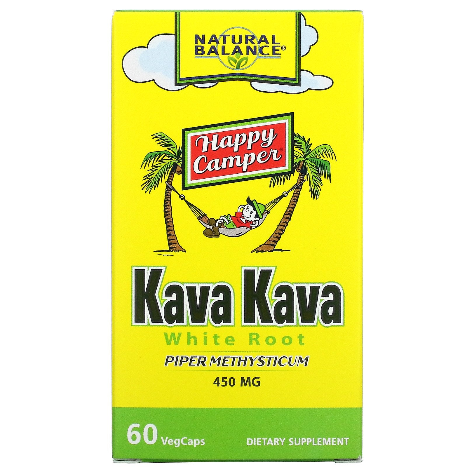 Natural Balance, Happy Camper, Kava Kava White Root, 450 mg, 60 Capsul ...