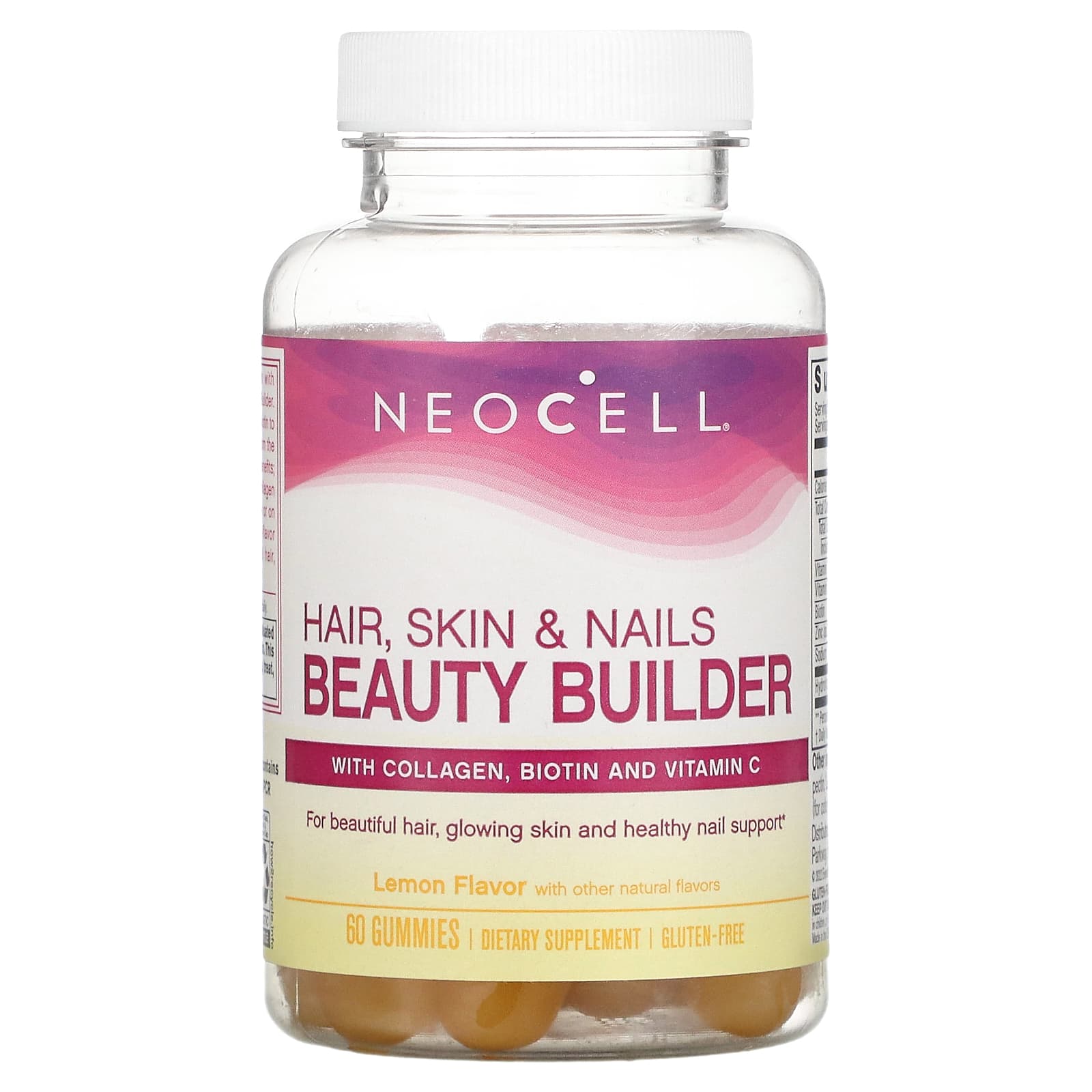 Neocell Laboratories, Hair, Skin & Nails Beauty Builder, Lemon, 60 Gum ...