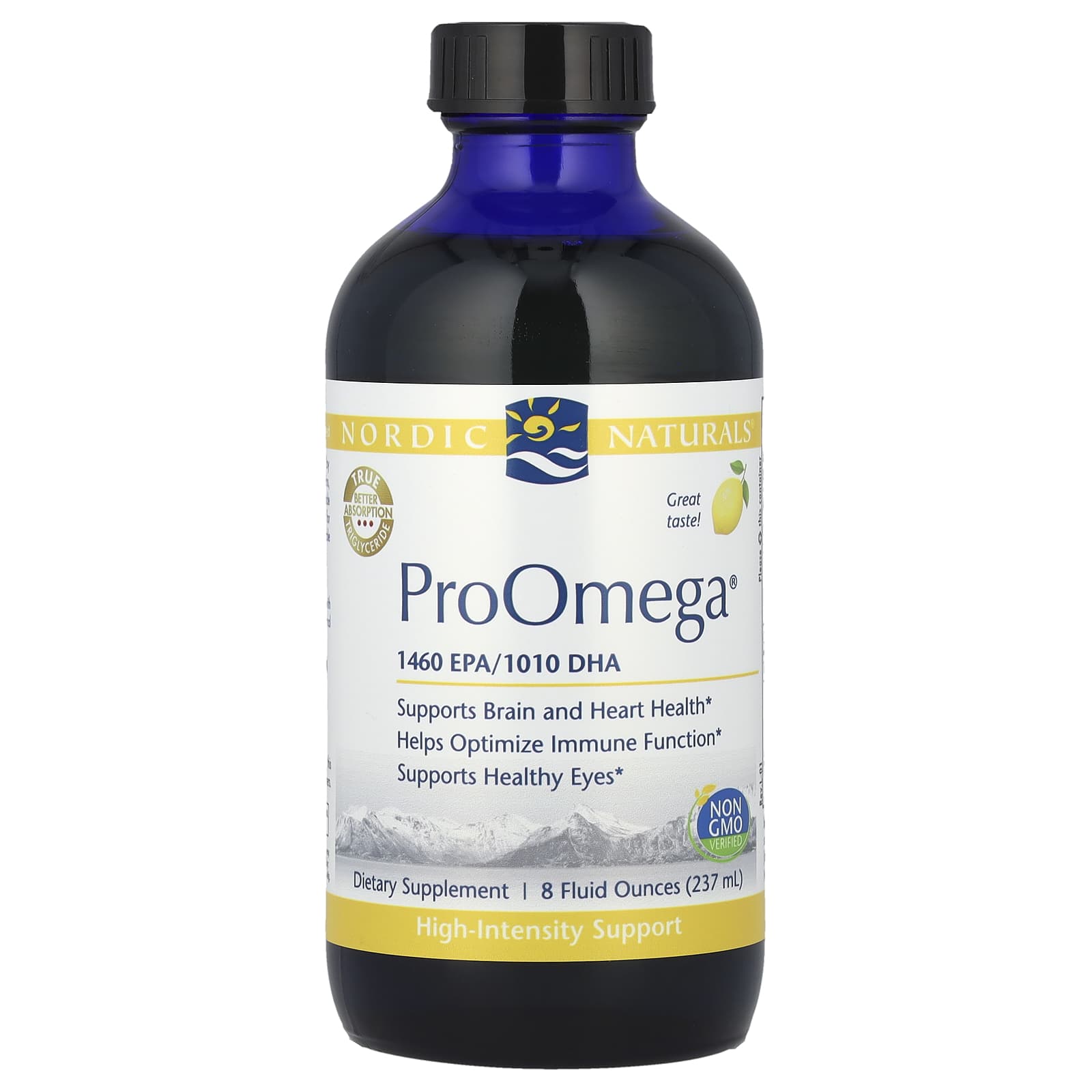 Nordic Naturals, ProOmega®, Lemon, 8 fl oz (237 ml) | HiLife Vitamins