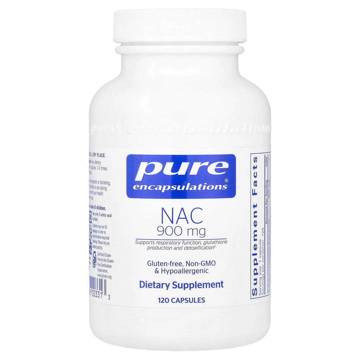 Pure Encapsulations, NAC 900 mg, 120 Capsules | HiLife Vitamins