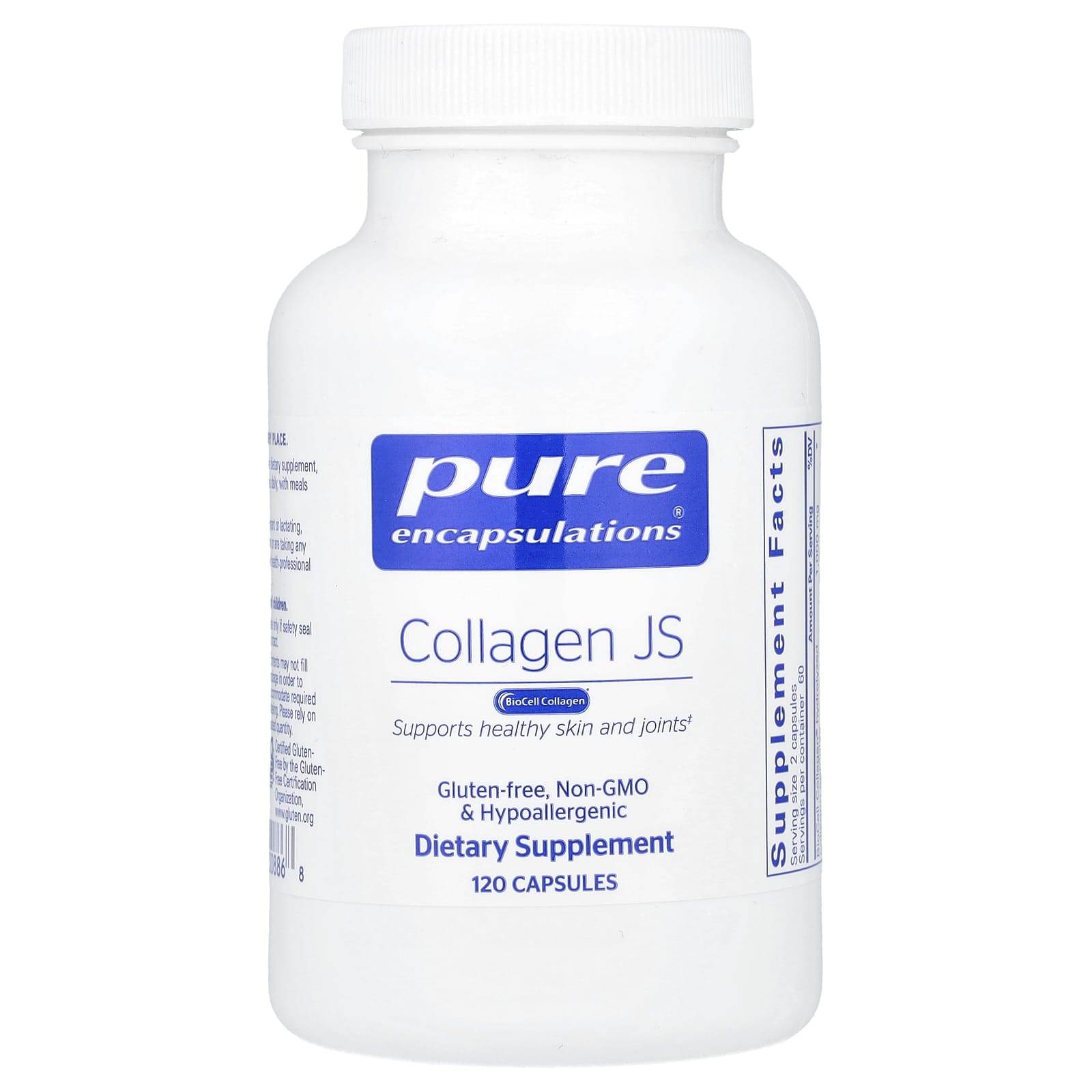 Pure Encapsulations, Collagen JS, 120 Capsules - 766298008868