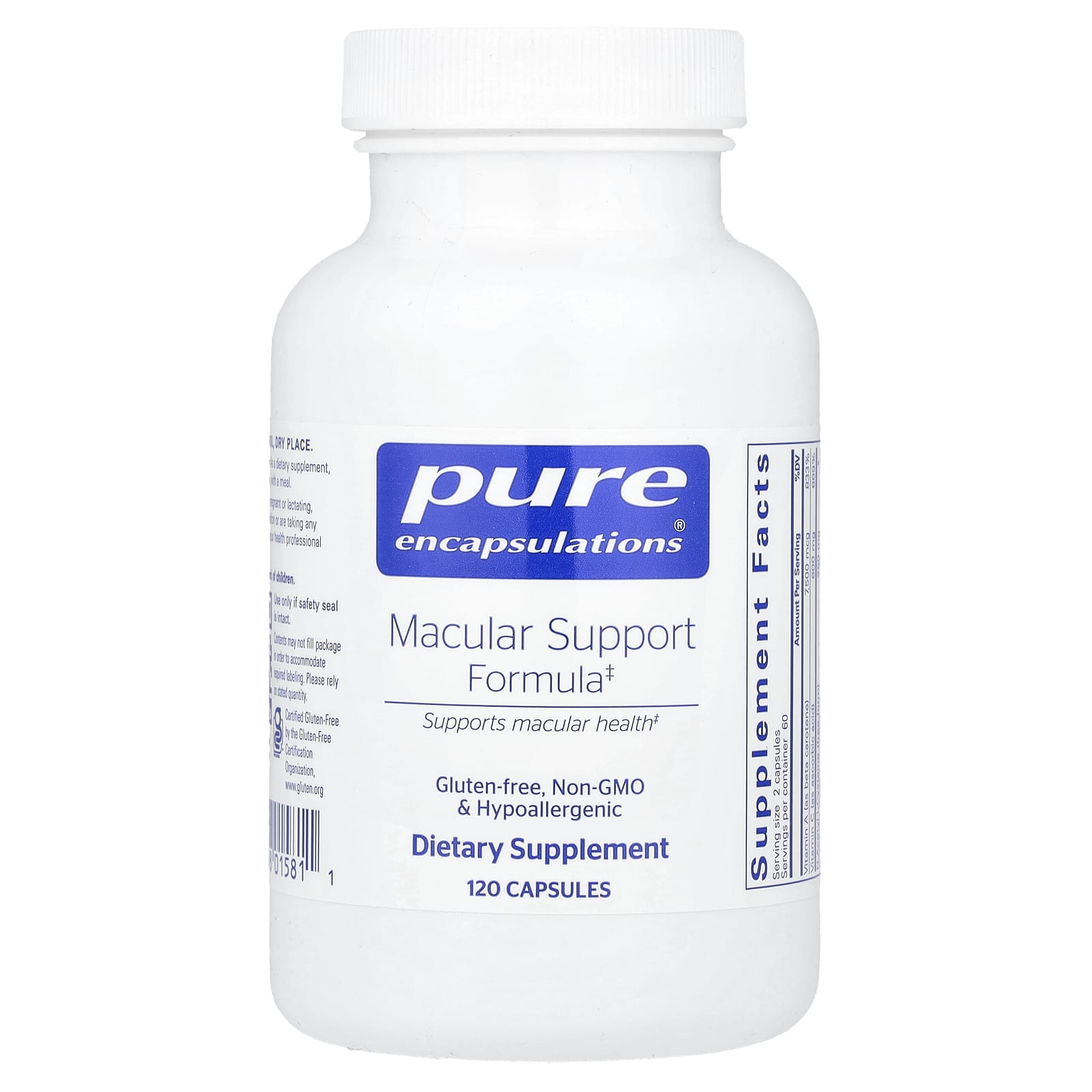 Pure Encapsulations, Macular Support Formula, 120 Capsules | HiLife ...