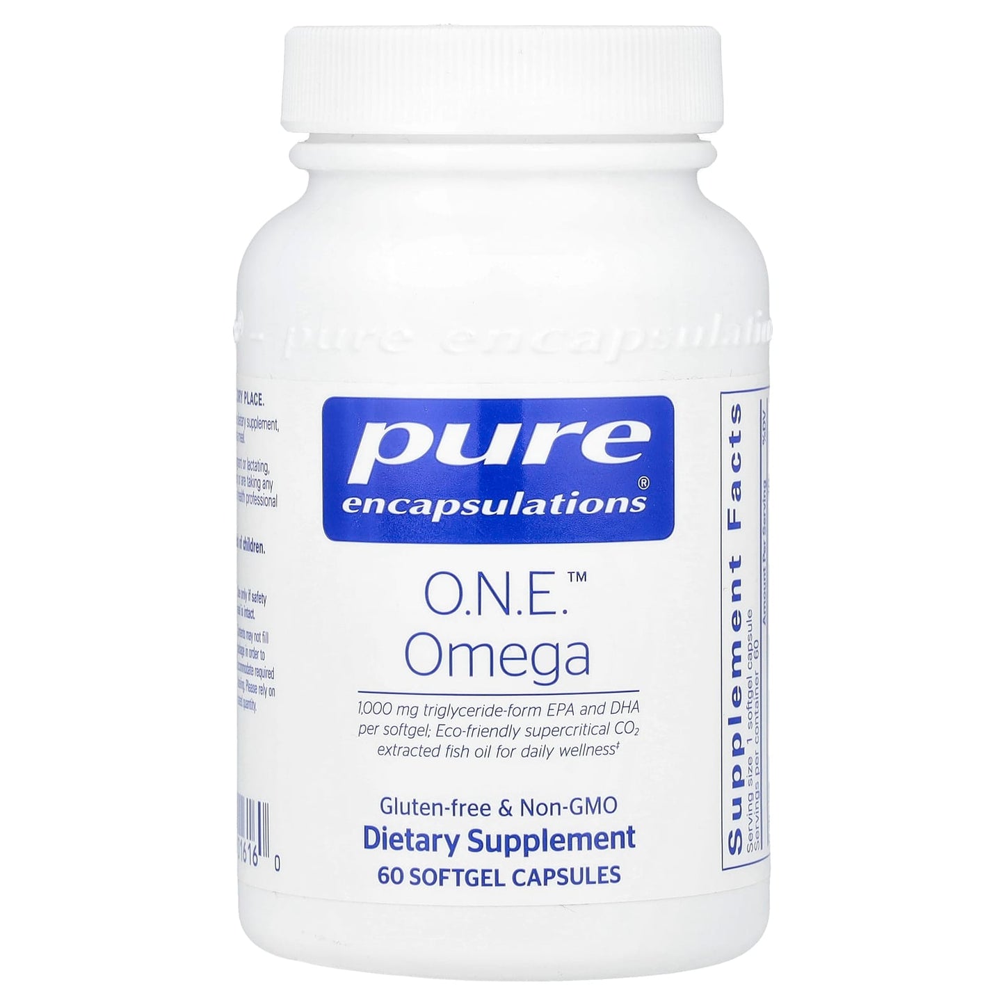 Pure Encapsulations, O.N.E. Omega, 60 Softgel Capsules | HiLife Vitamins