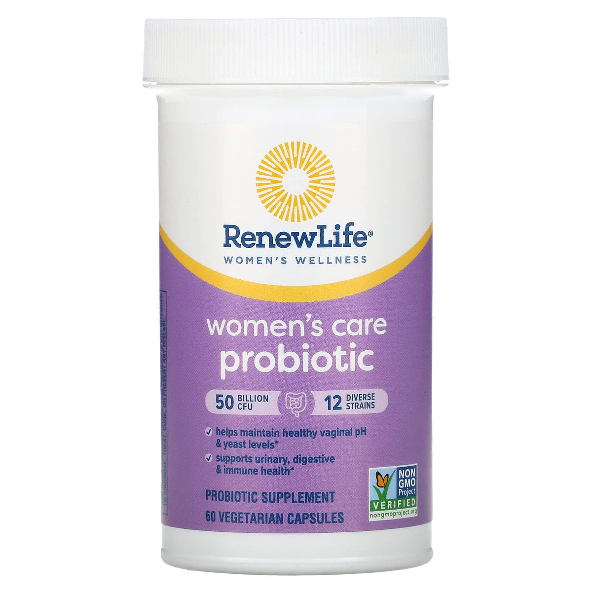 Renew Life, Women's Care Probiotic, 50 Billion, 60 Vegetarian Capsules ...