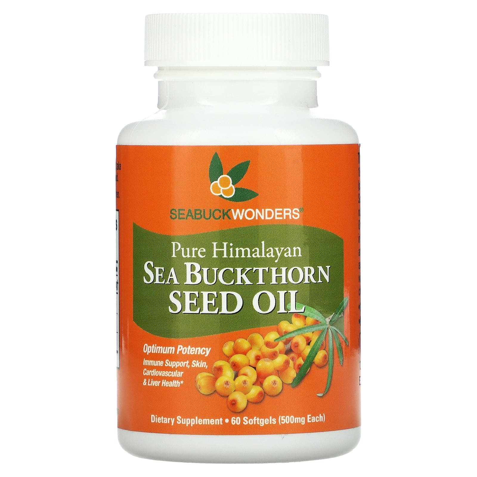 Seabuck Wonders, Sea Buckthorn Seed Oil (USDA Organic), 60 | HiLife ...