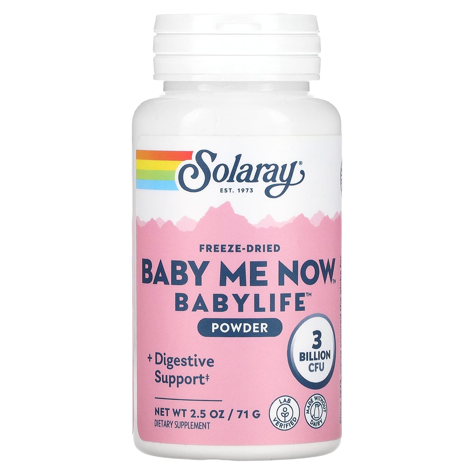 Solaray, Freeze Dried Baby Me Now, Babylife Powder, 3 Billion CFU, 2.5 ...