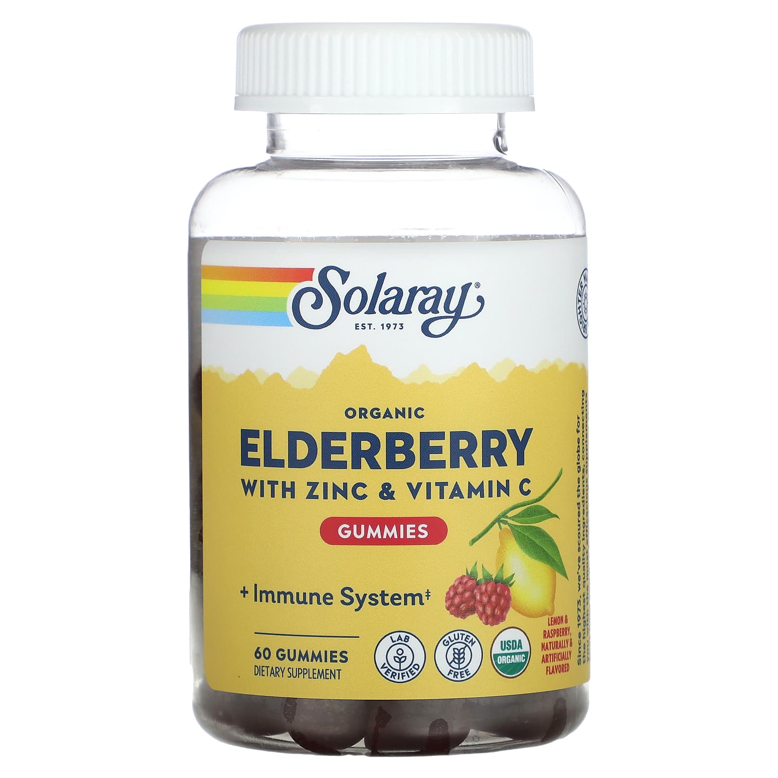 Solaray, Organic Elderberry, 60 Gummies | HiLife Vitamins