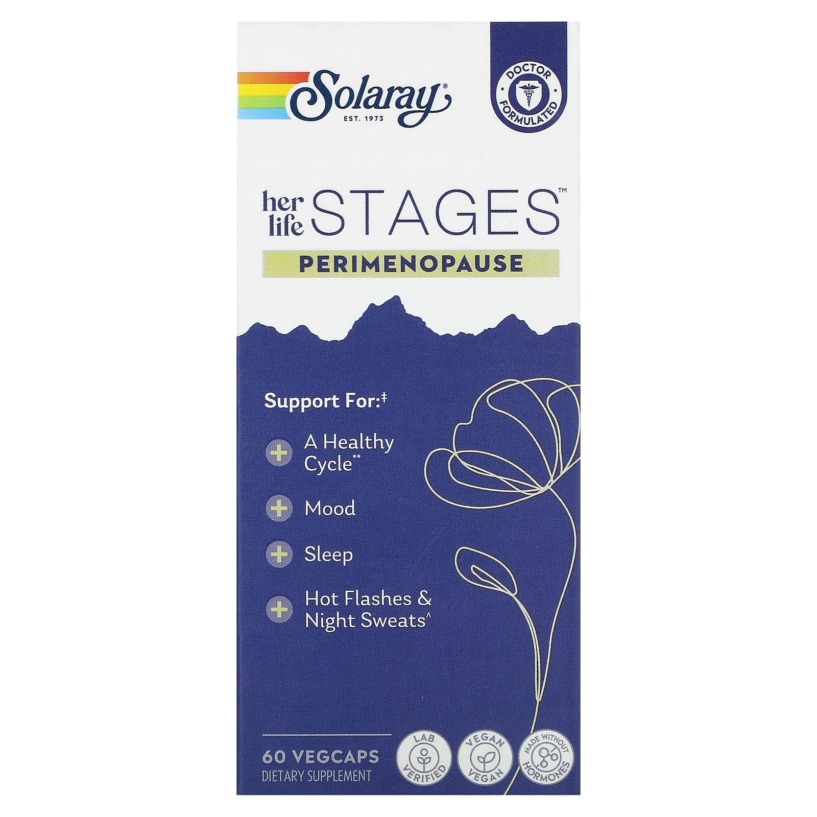 Solaray, Her Life Stages, Perimenopuase, 60 VegCaps | HiLife Vitamins
