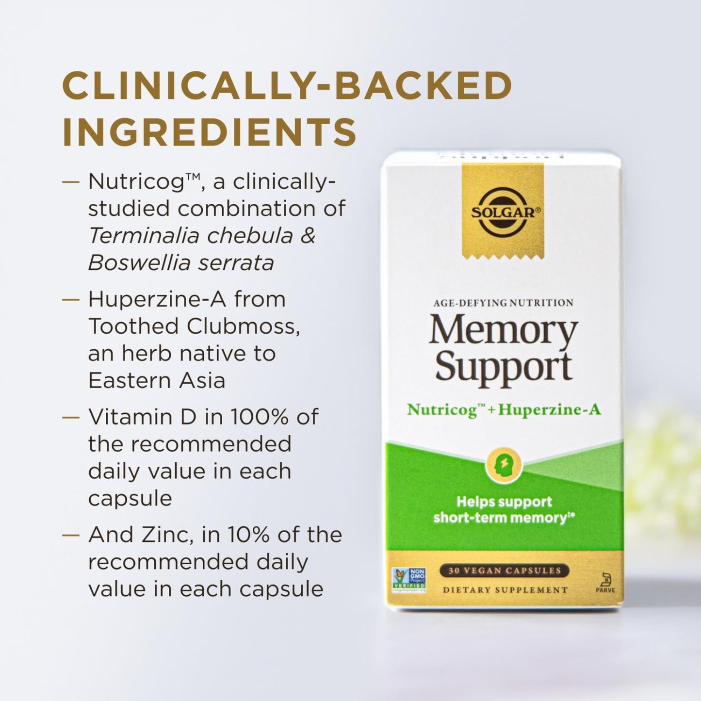 Solgar, Age-Defying Nutrition, Memory Support, 30 Vegan Capsules | HiLife Vitamins