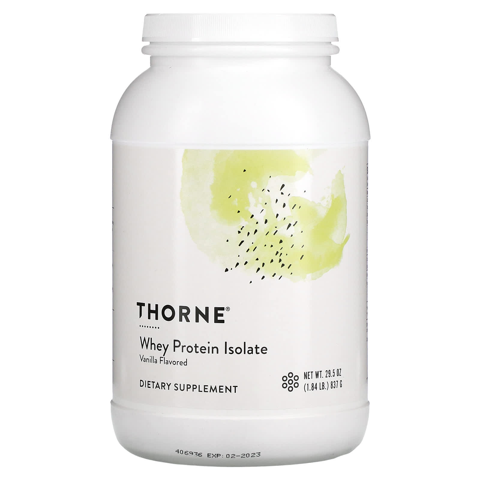 Thorne Research, Whey Protein Isolate - Vanilla, 28.5 Oz | HiLife Vitamins