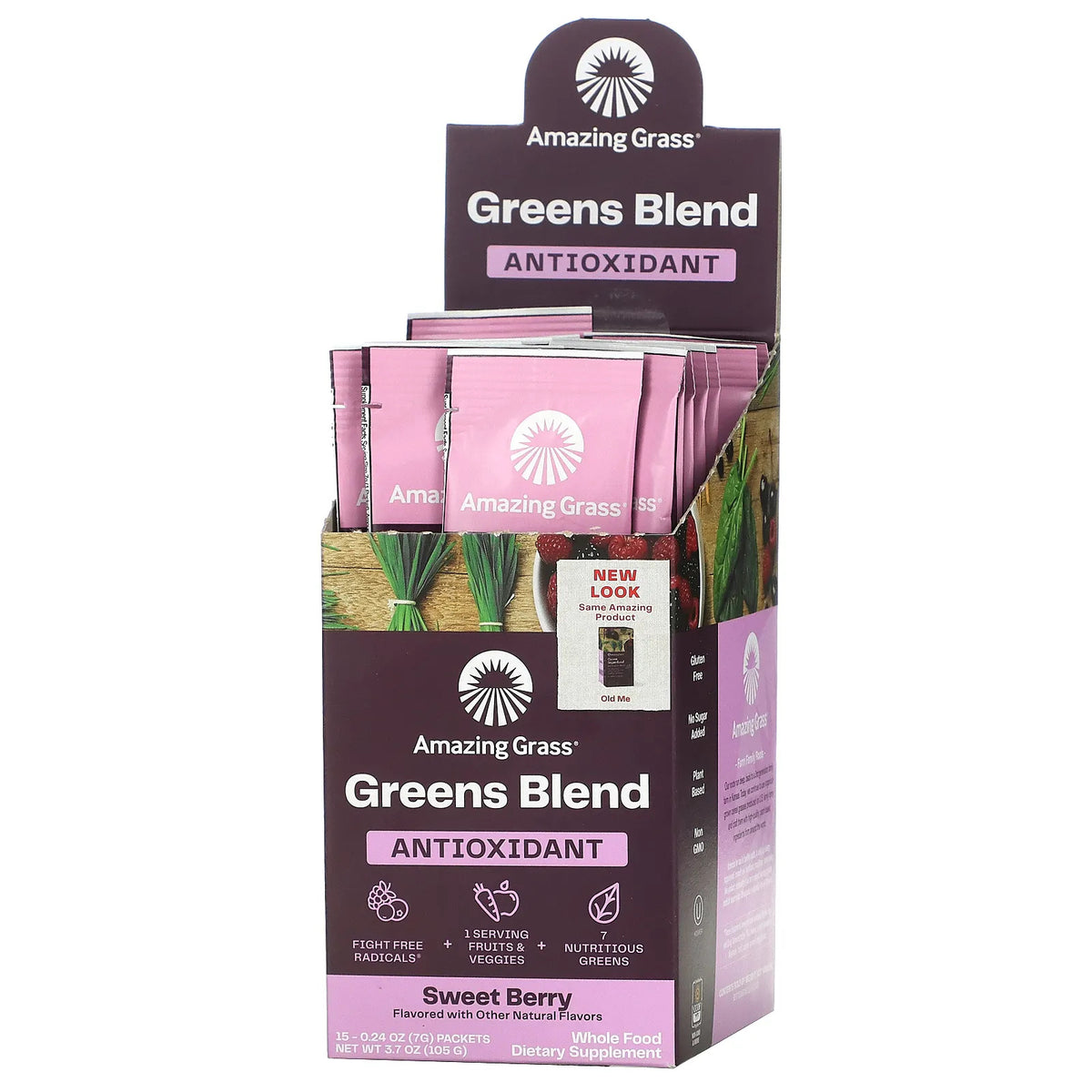 Amazing Grass, Grass, Greens Blend, Antioxidant, Sweet Berry, 15 ...