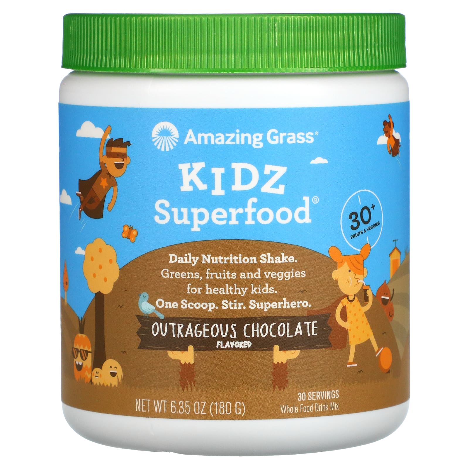 Amazing Grass, Chocolate Kidz Superfood 30 Servings, 6.35 Oz | HiLife ...