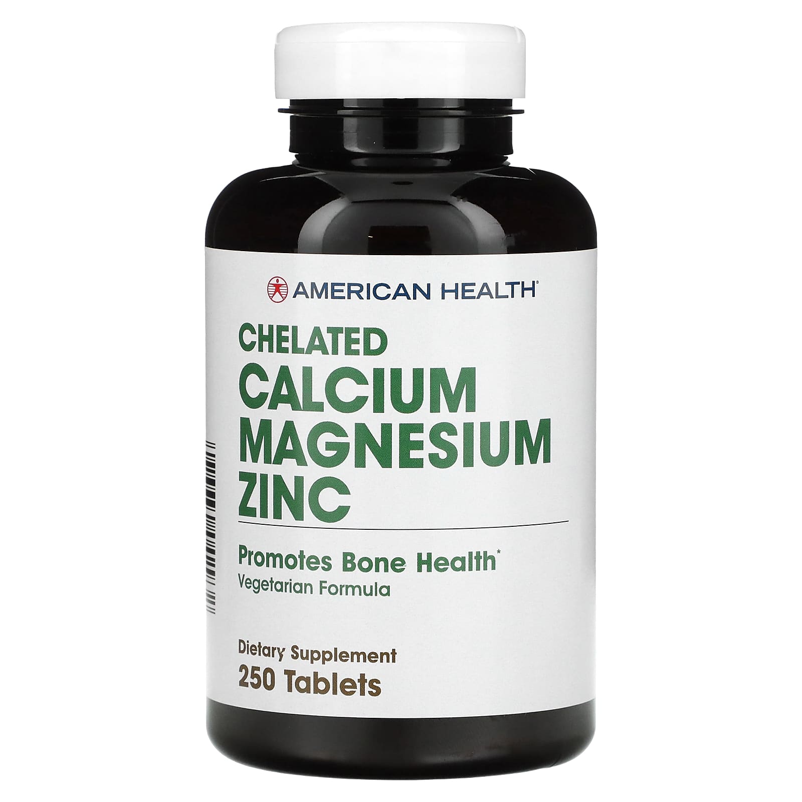 American Health, Chelated Calcium & Magnesium w/Zinc, 250 Tablets ...