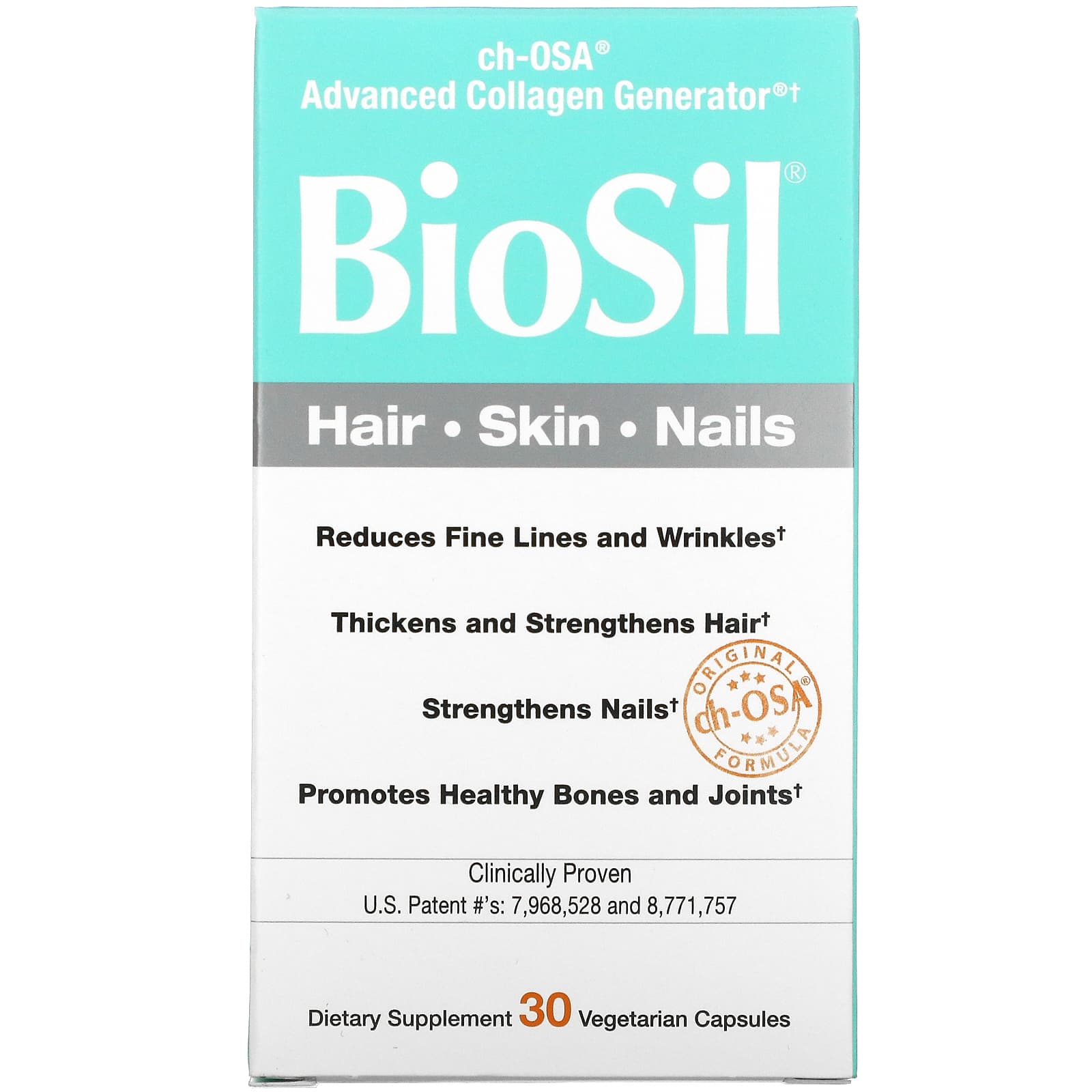 BioSil by Natural Factors, dvanced Collagen Generator, 30 Vegetarian ...