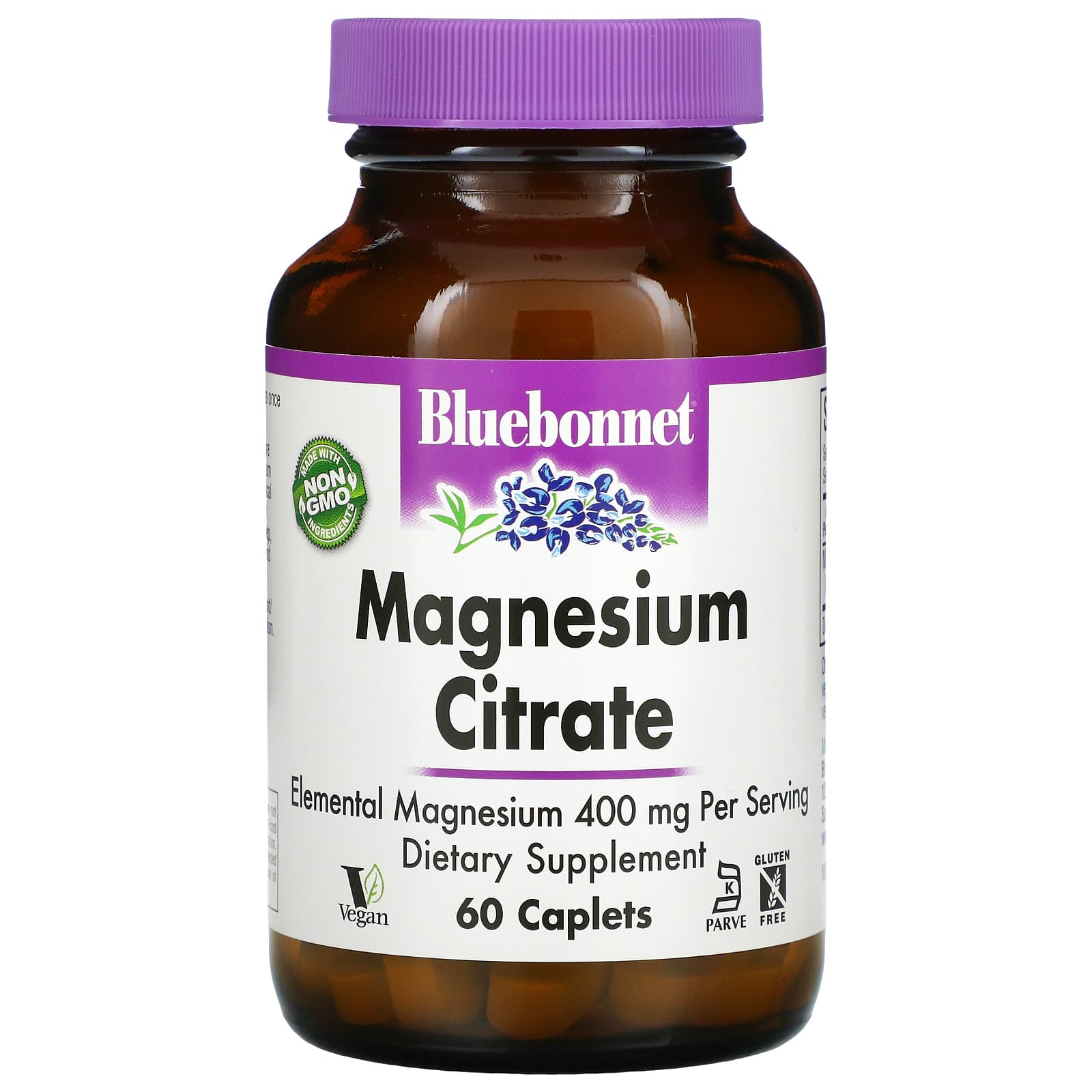 Bluebonnet, Magnesium Citrate, 60 Caplets | HiLife Vitamins