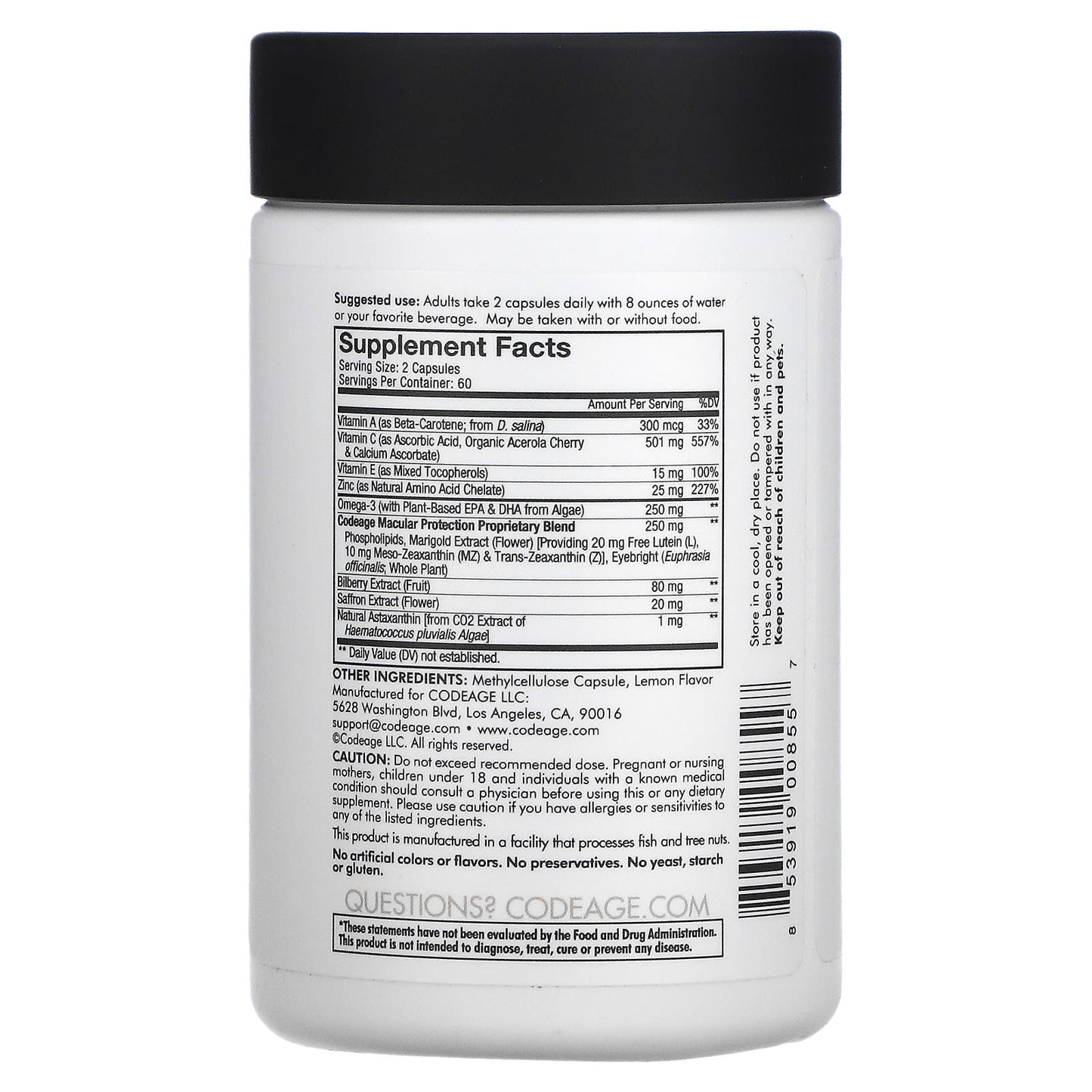 Codeage, Eyes Vitamins, 120 capsules | HiLife Vitamins