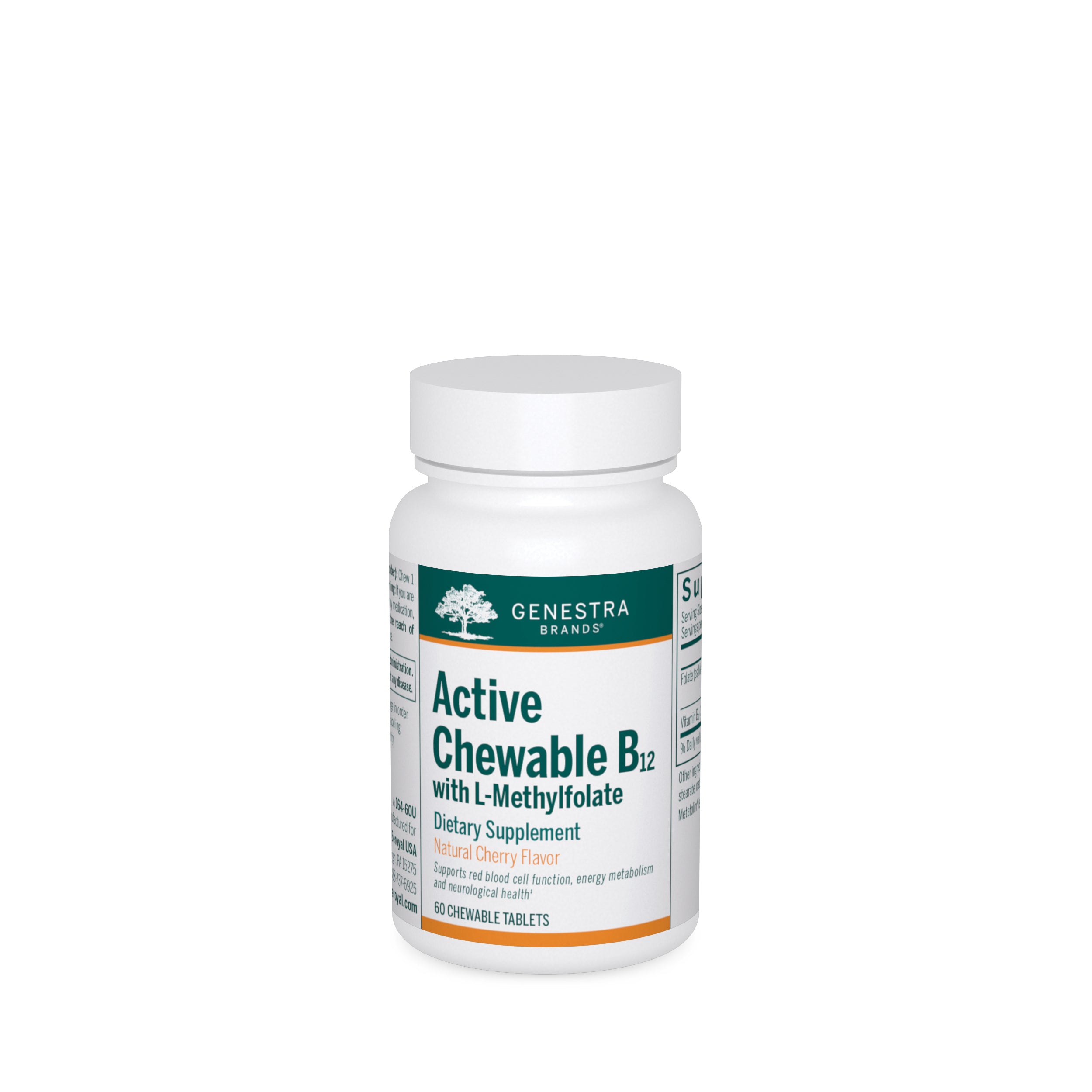 Genestra, ACTIVE Chewable B12 with L-Methylfolate, 60 Tablets | HiLife ...