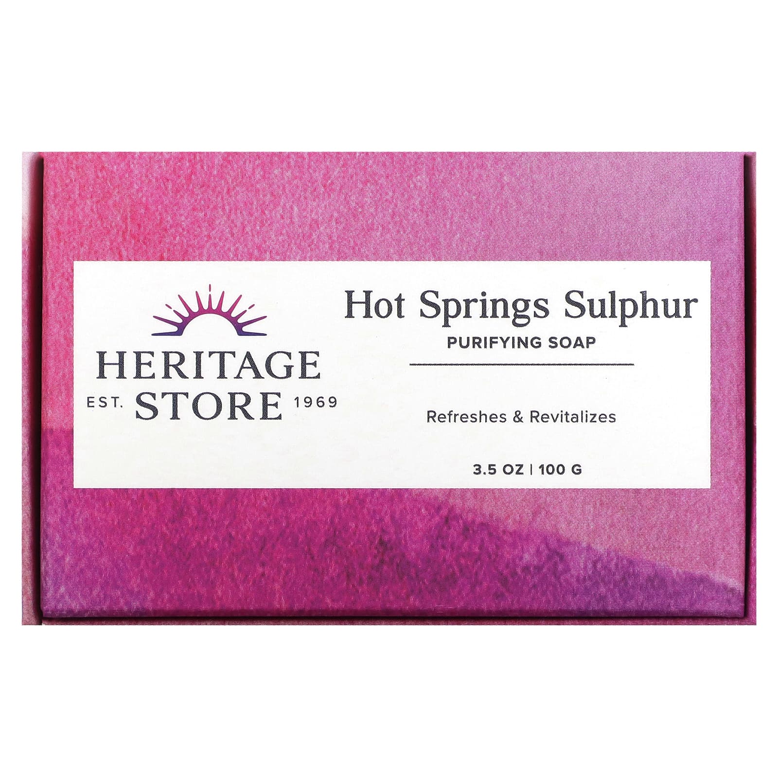 Heritage, Hot Springs Sulfur Bar Soap, 3.5 Oz Bar | HiLife Vitamins