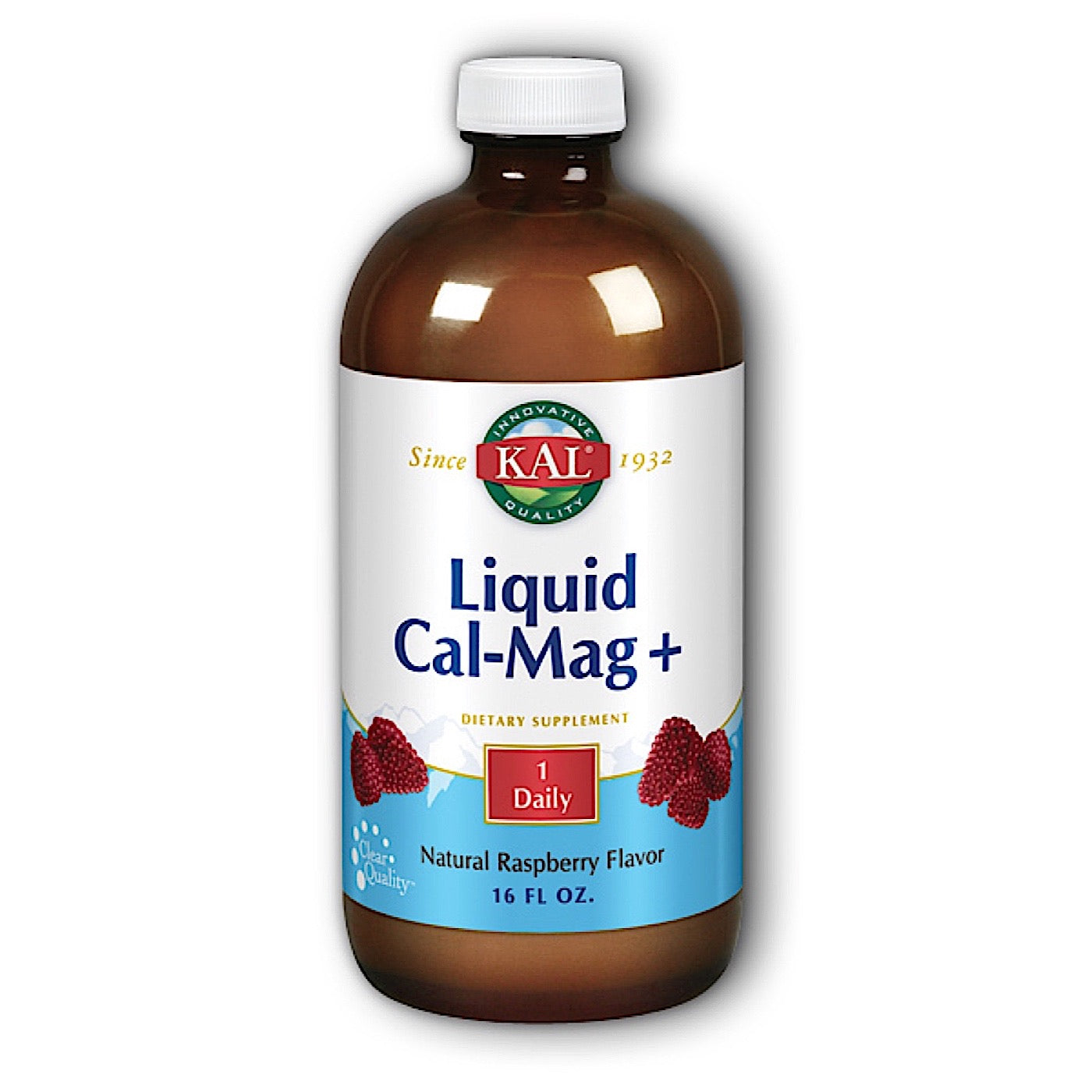 Kal, Cal Mag+ Raspberry 600/300mg, 16 Oz | HiLife Vitamins