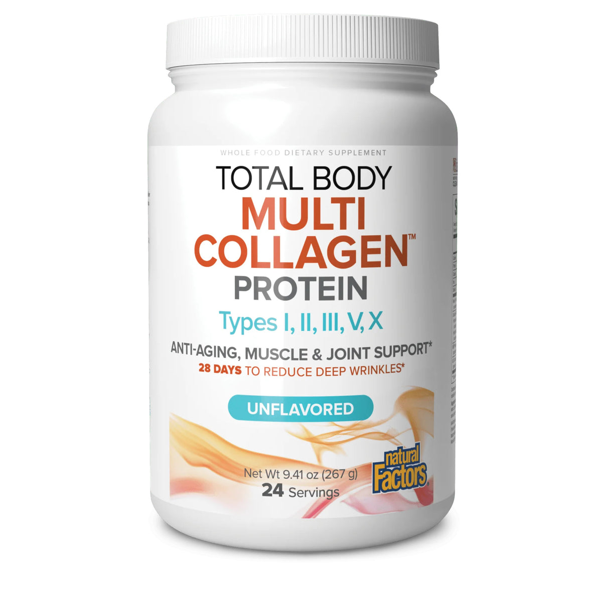 Natural Factors, Total Body Multi Collagen™️ Protein Unflavored, 9.41 ...