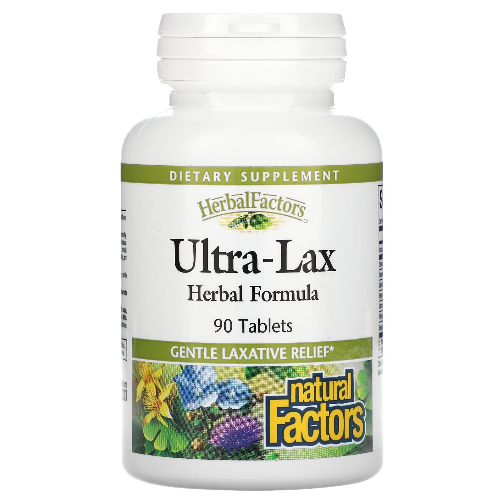 Natural Factors, Ultra-Lax, Herbal Formula, 90 Tablets | HiLife Vitamins
