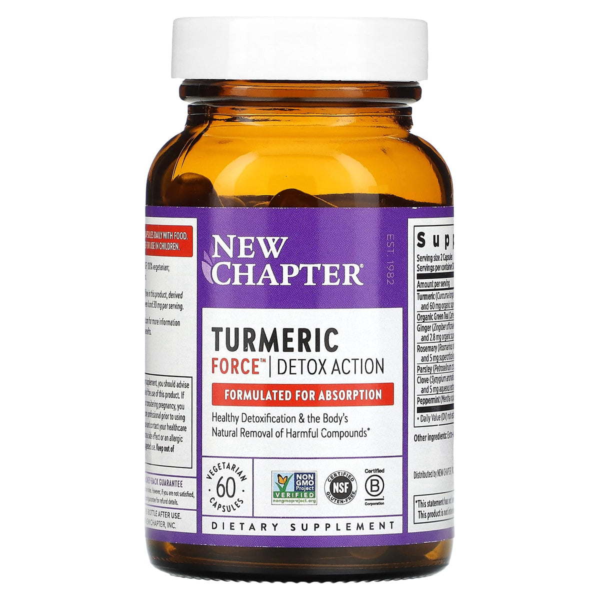 New Chapter, Turmeric Force Detox, 60 Capsules | HiLife Vitamins