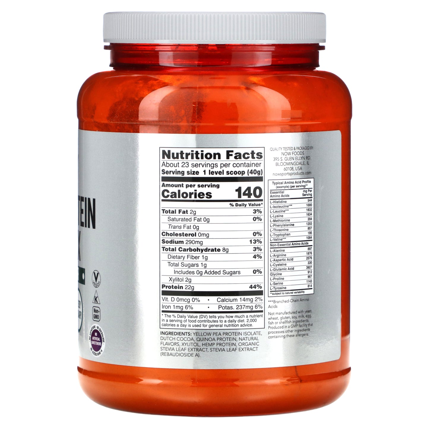 Now Foods, Plant Protein Complex, Chocolate Mocha, 2 LB | HiLife Vitamins