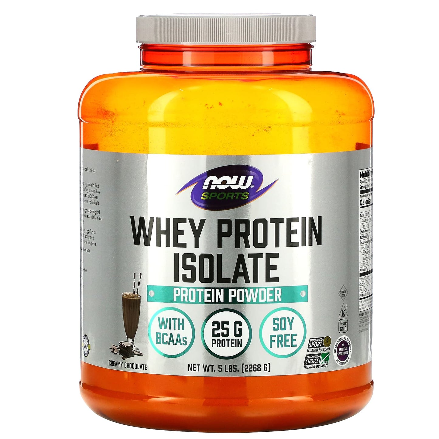Now Foods, WHEY PROTEIN ISOLATE CHOCOLATE, 5 Powder | HiLife Vitamins