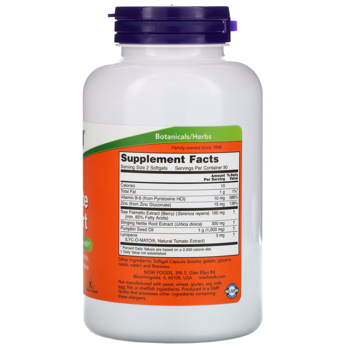 Now Foods, Prostate Support, 180 Softgels | HiLife Vitamins